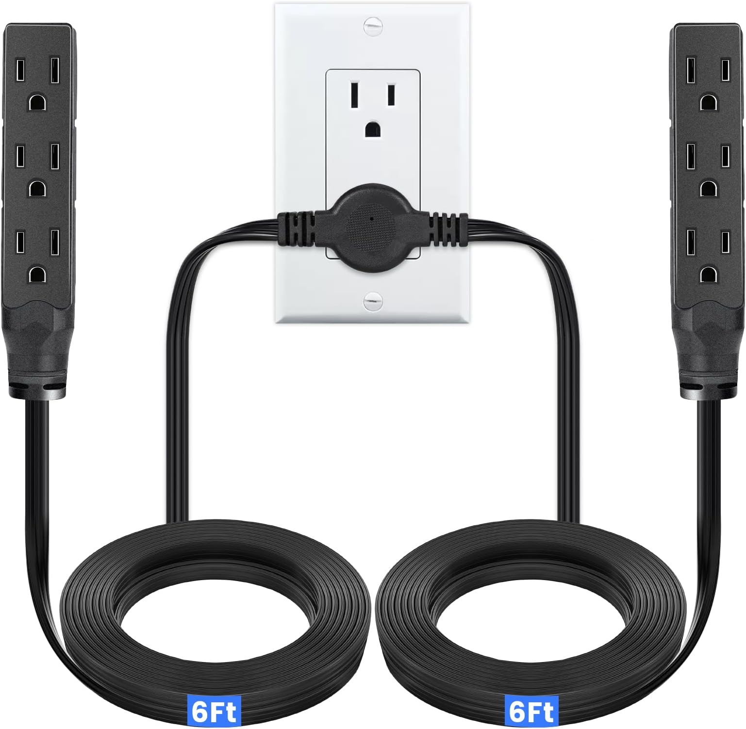 Stanley 31311 CordMax Couch Polarized Twin Indoor Extension Cord, 6 ...