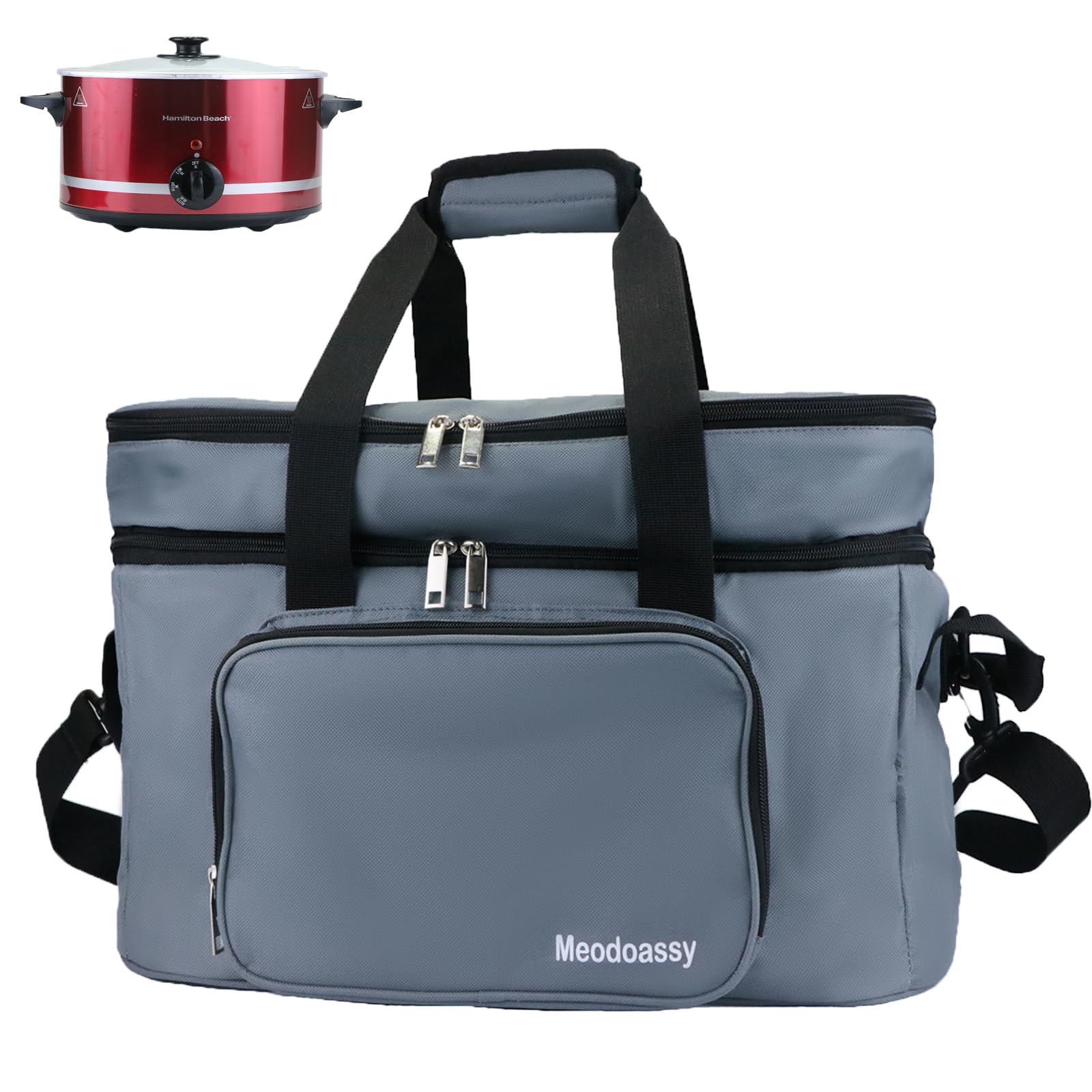 Amazon.com: MEODOASSY 2 Layer Slow Cooker Carrying Bag Compatible with ...