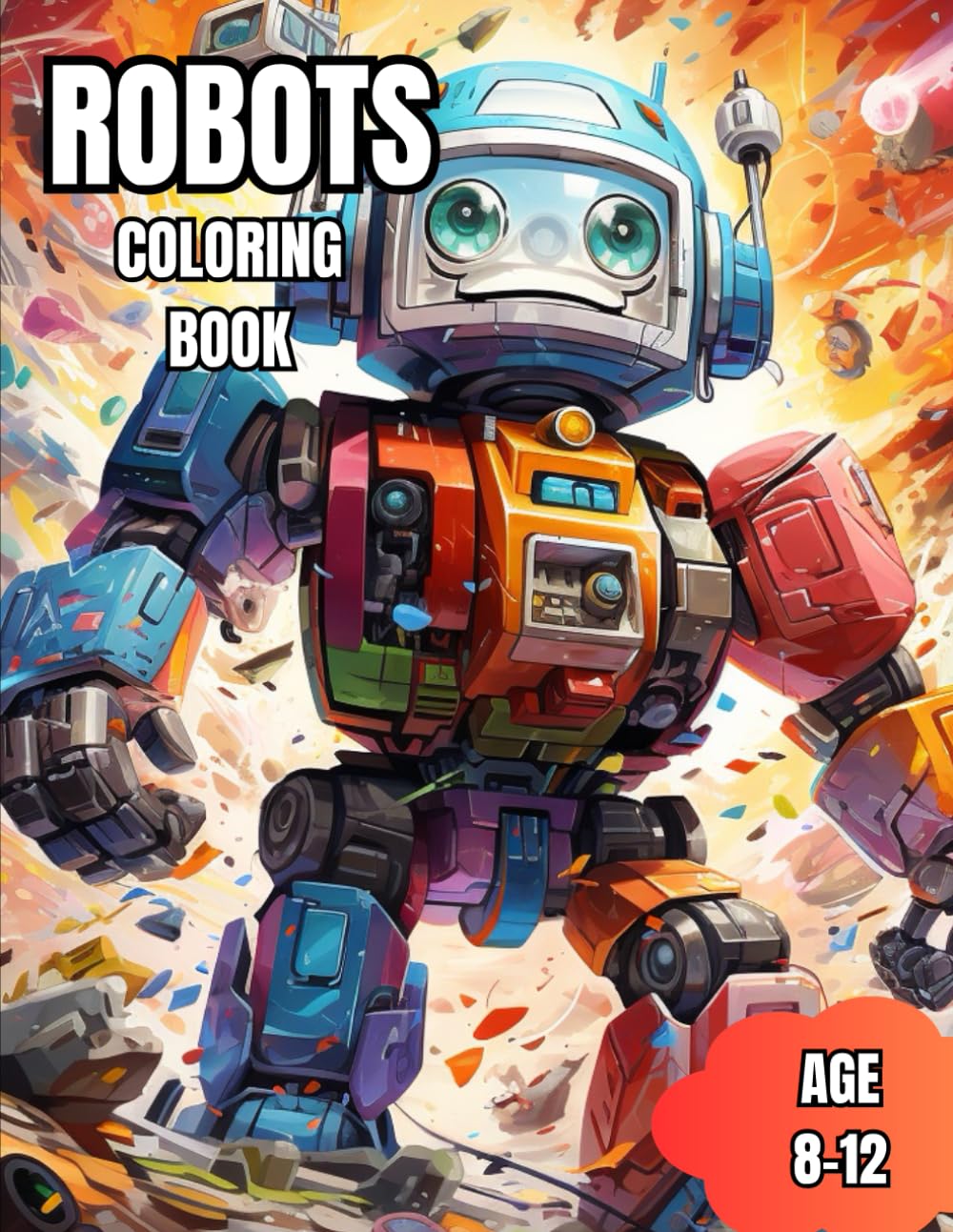Robots coloring book: Awesome Robots, Spaceships and Planets Coloring ...