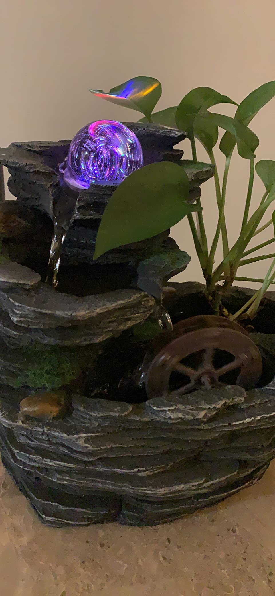 $10/mo - Finance POWLAB Tabletop Water Fountain,Environmental Resin ...