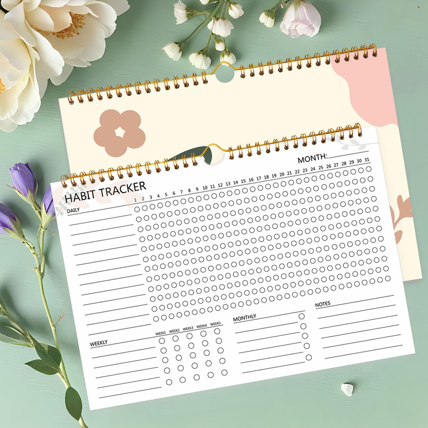 Snapklik.com : Habit Tracker Calendar - 12 Months Undated Daily Goal ...