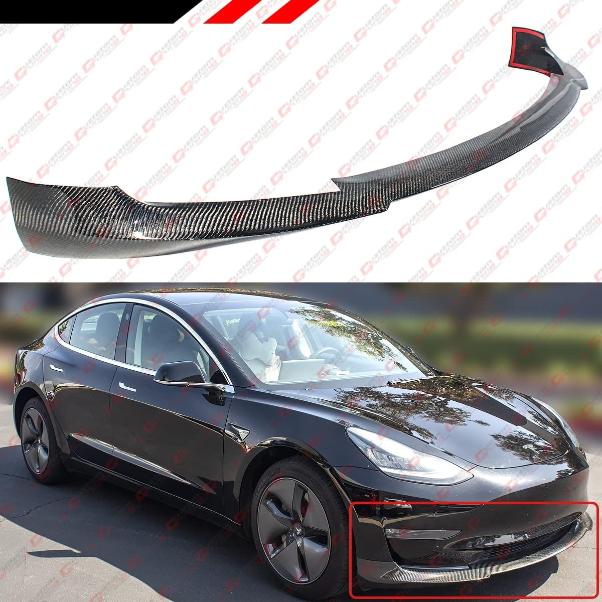 Amazon.com: IKON MOTORSPRTS, Front Bumper Lip Compatible with 2021-2023 ...