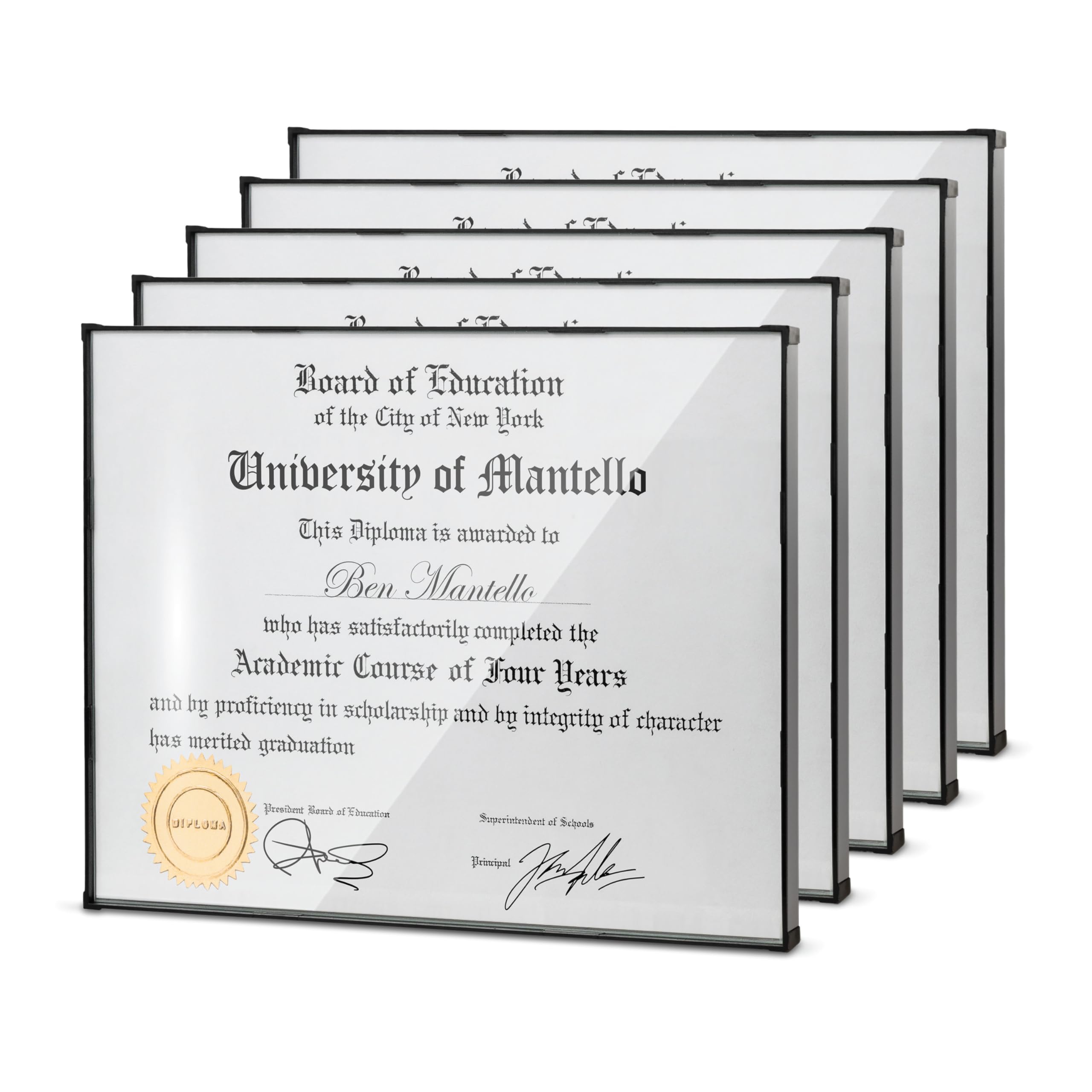 Amazon.com - Mantello Modern Minimalist 8.5 x 11 Diploma Frame | Set of ...
