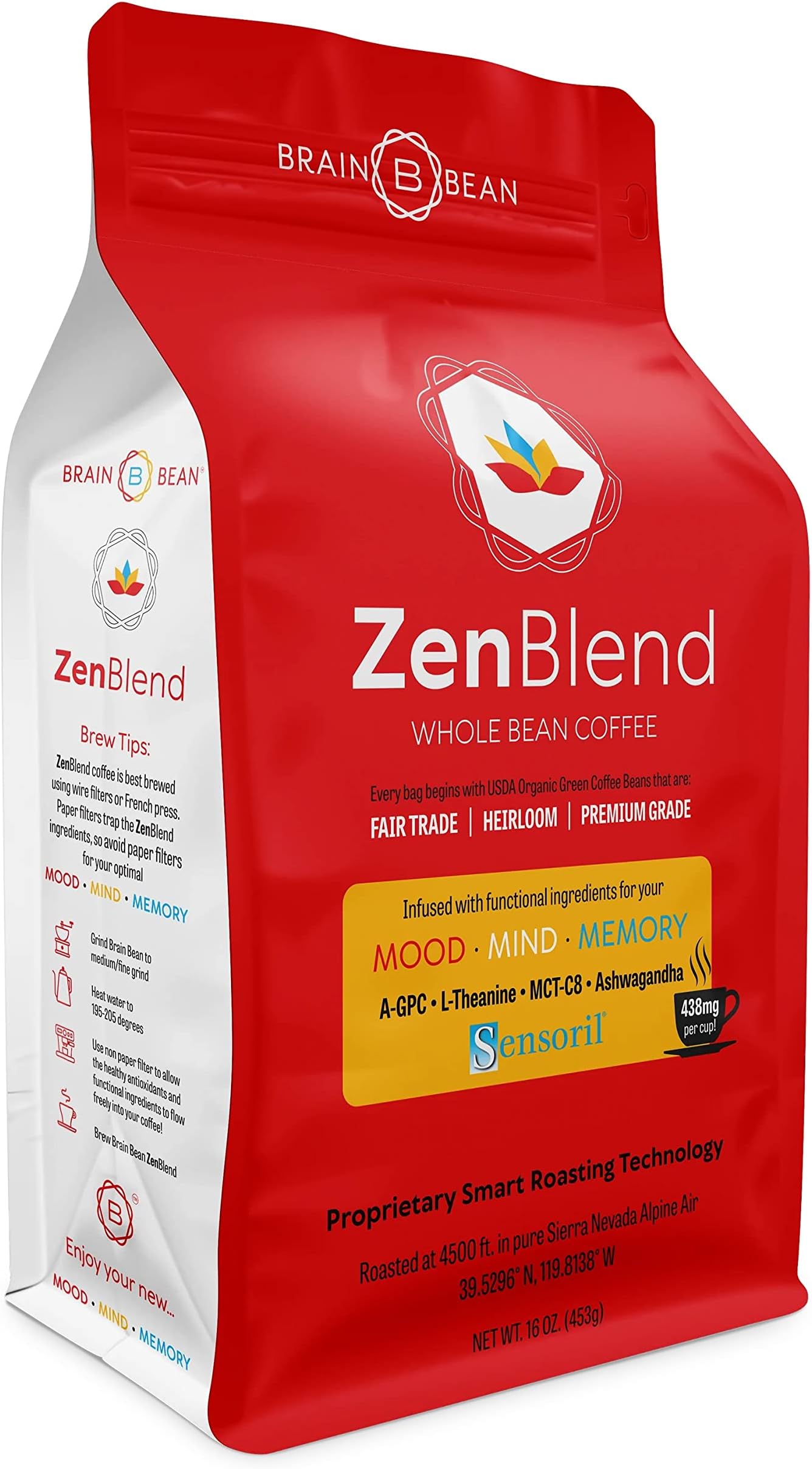 Amazon.com : Brain Bean Organic Coffee - Smooth Taste, Antioxidant Rich ...