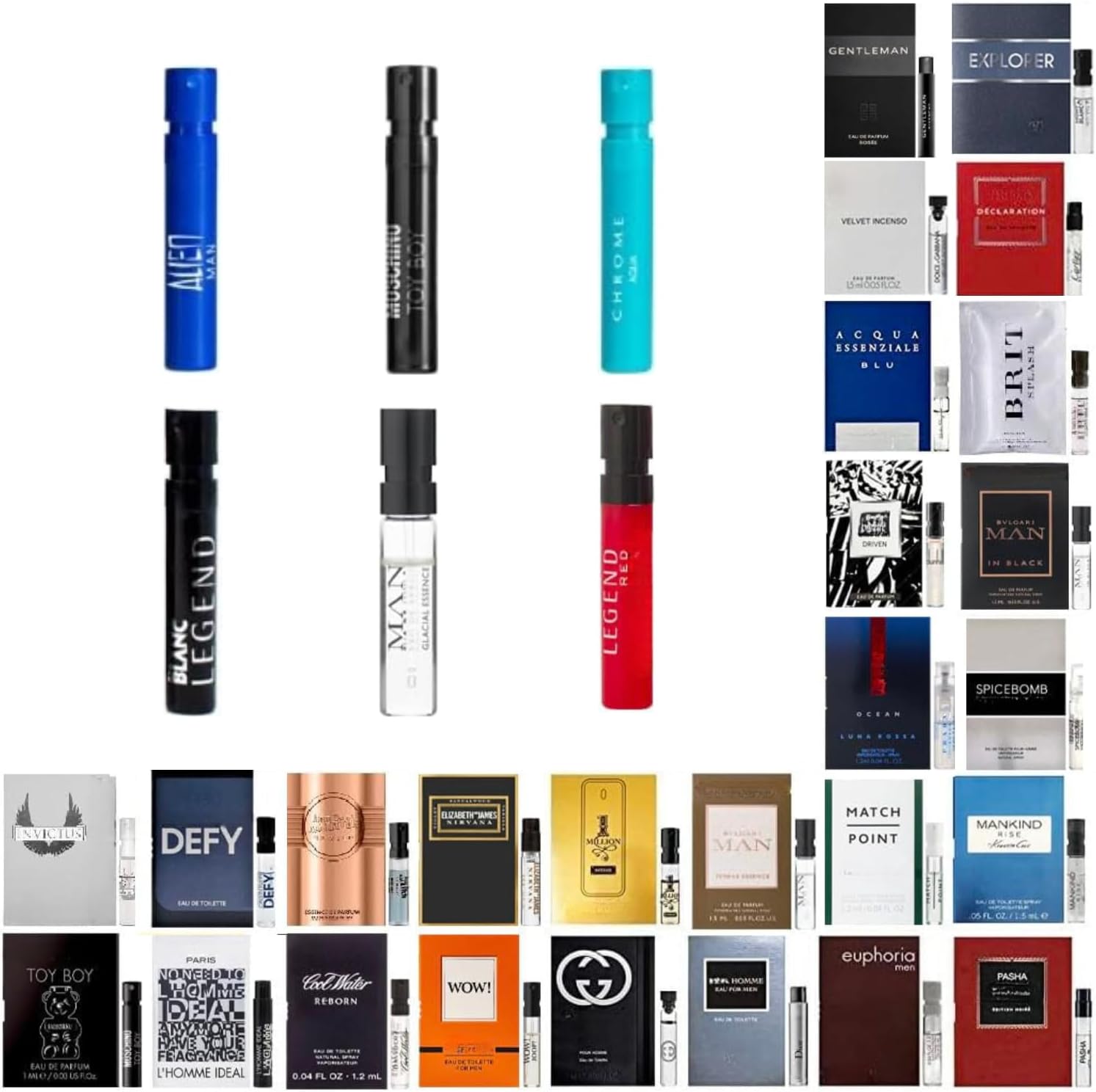 Amazon.com : Tradeberry Mens Cologne Sampler Sets - Lot of 6 Designer ...