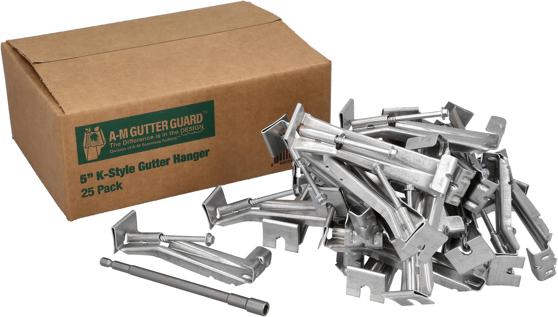 A-M Gutter Guard - 5" K Style Gutter Hangers - Heavy Duty Hidden Rain ...