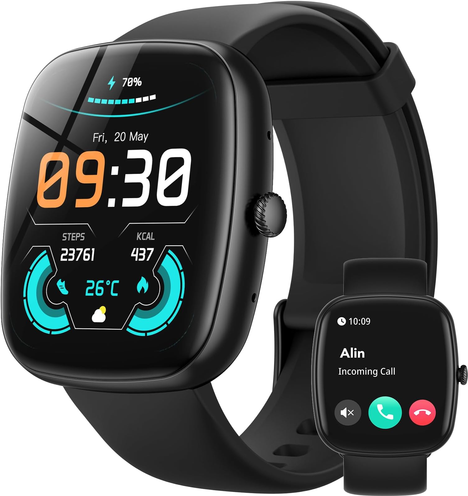 Amazon.com: Parsonver Smart Watch for iOS and Android Phones(Answer ...