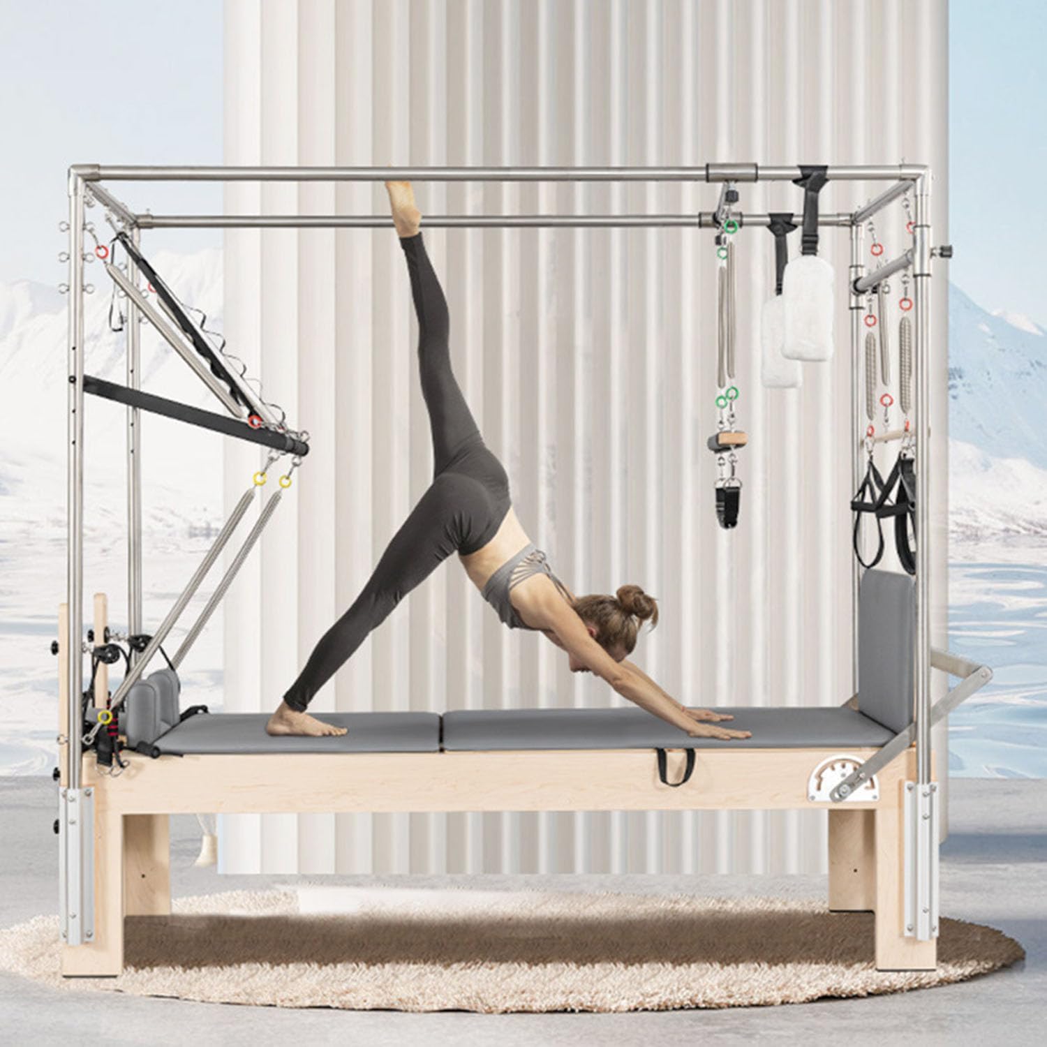 Pilates Reformer Machine, Wood Pilates Reformer with Nepal | Ubuy