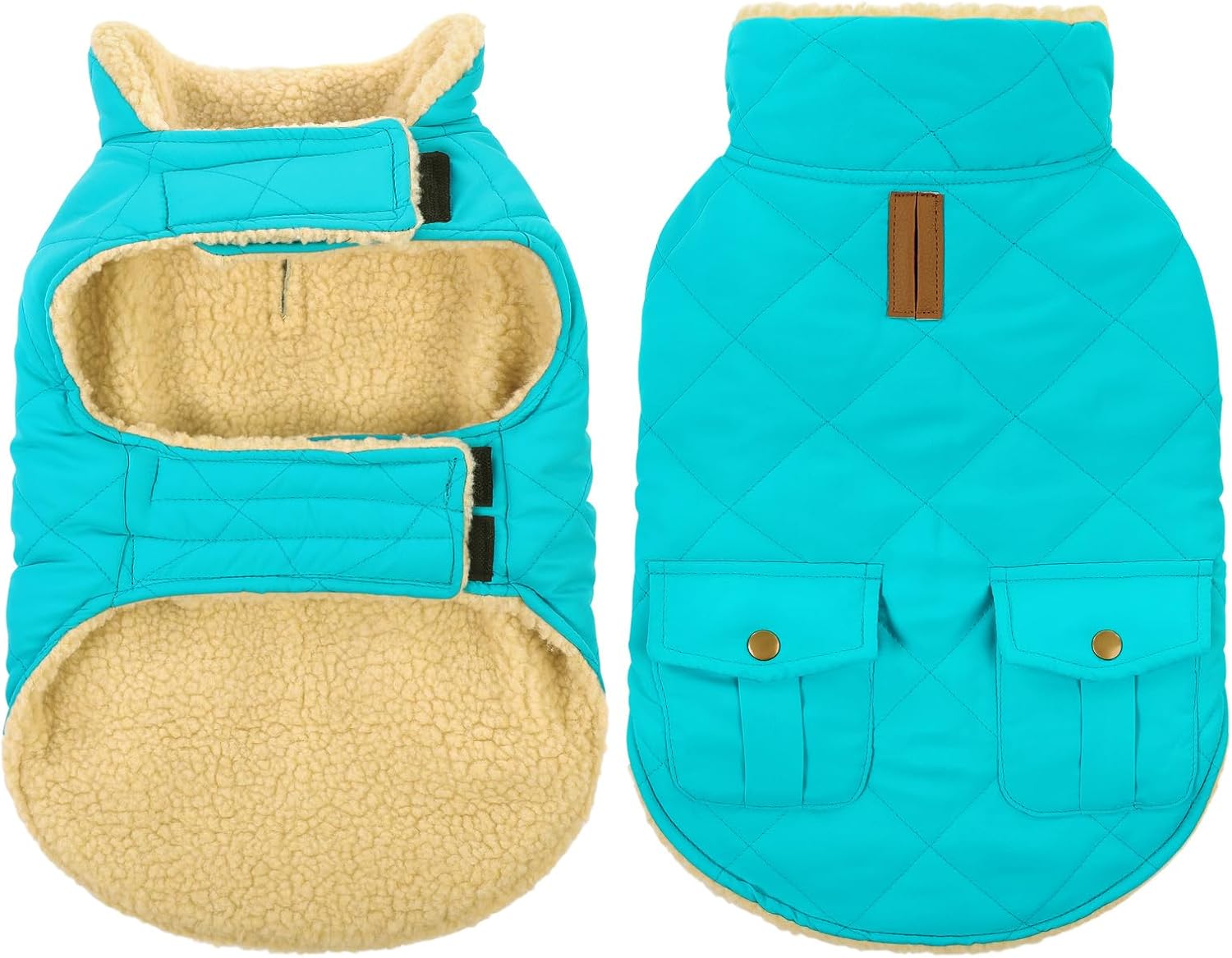 Amazon.com : Queenmore Warm Dog Coat, Cold Weather Puffer Dog Coat Vest ...