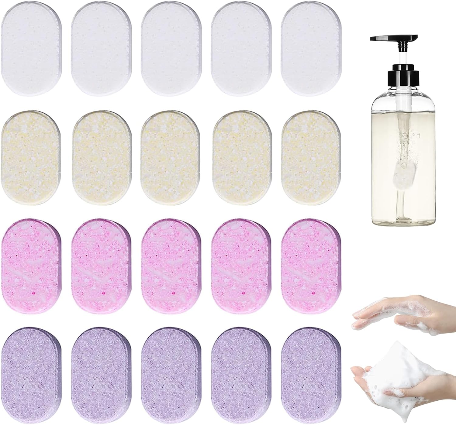 Neyeau 20PCS Foaming Hand Soap Refill Tablets,Foaming Hand Wash ...