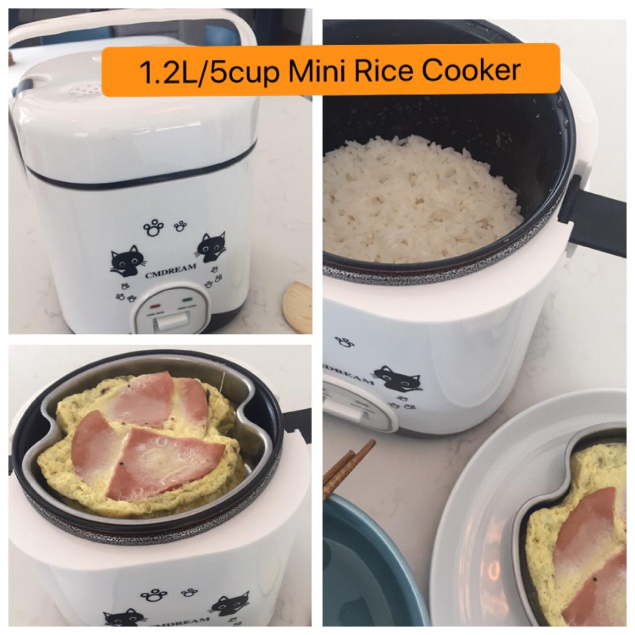 Amazon.com: 1.2L Mini Rice Cooker, Electric Travel Rice Cooker Small ...