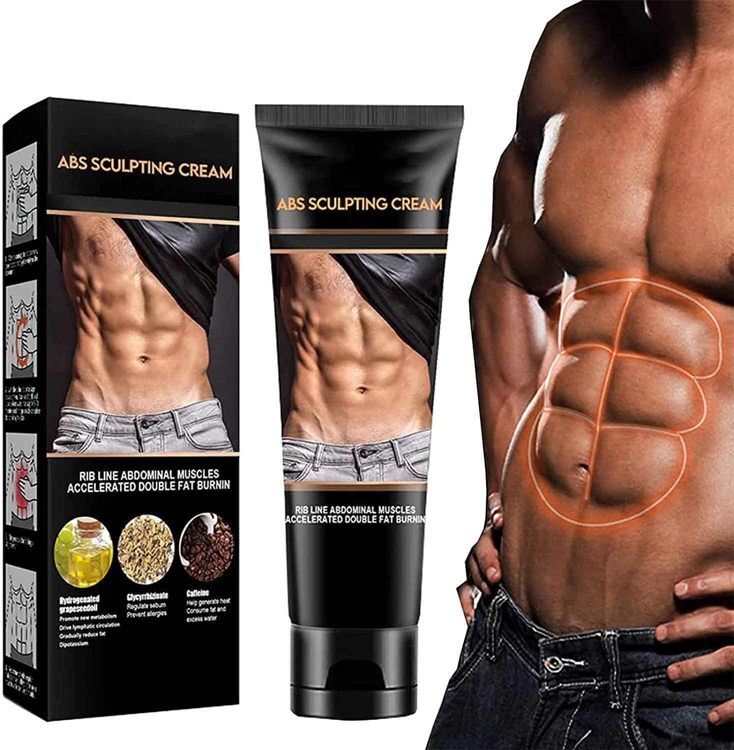 Sculptique Abs Sculpting Cream,Skin Tightening Cream for Body,Sweat ...