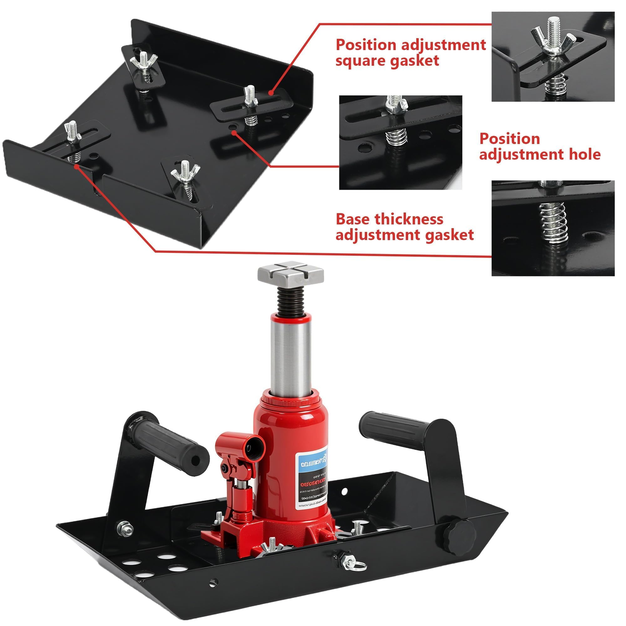 Snapklik.com : Tonchean Bottle Jack Base Plate, Adjustable Size ...