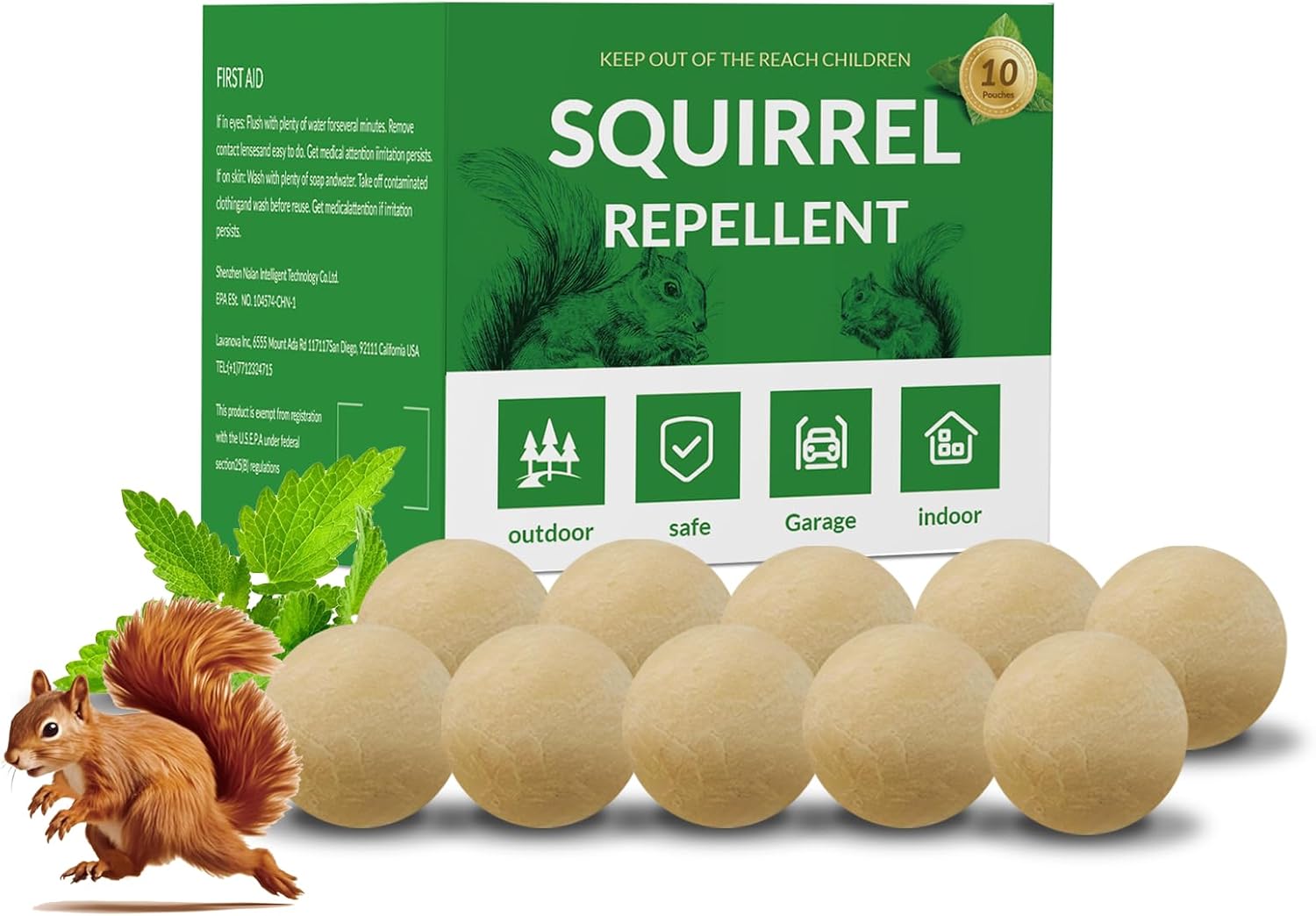 Amazon.com: 10 Pack Squirrel Repellent Outdoor, Chipmunk Repellent, Rodent & Squirrel Repellent ...