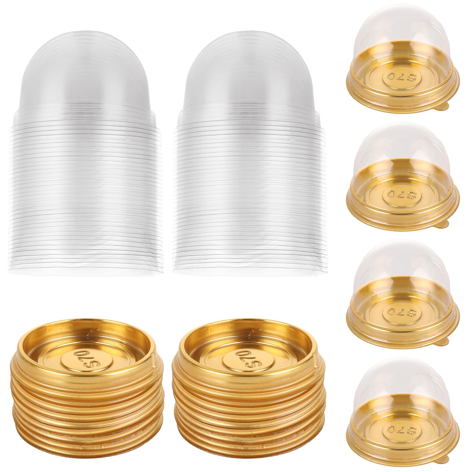 Amazon.com: RHBLME Mini Bundt Cake Containers, 300 PACK Clear Plastic ...