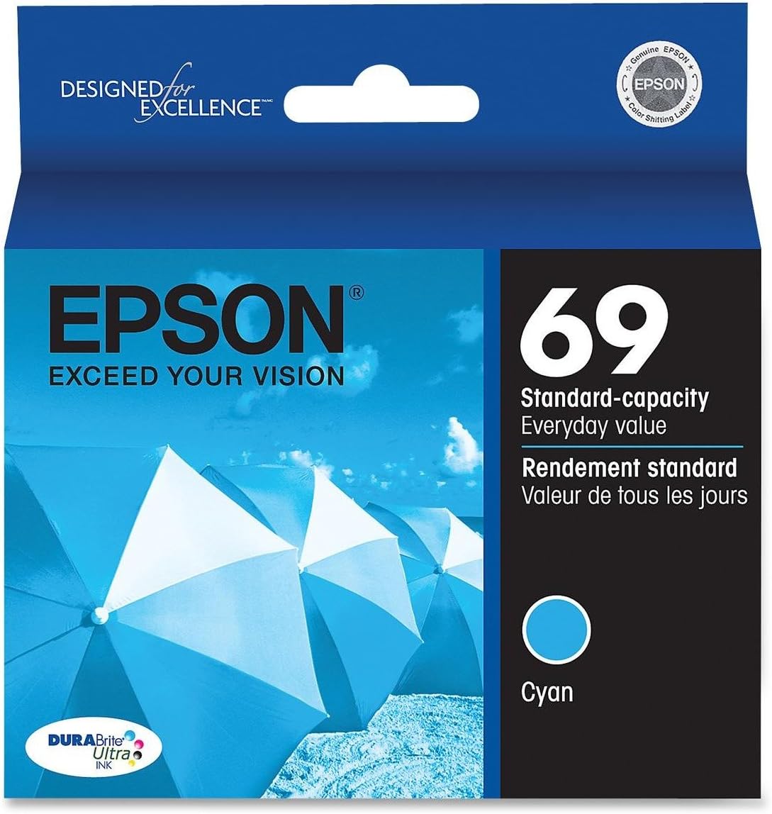 Amazon.com: Epson (69 Durabrite Ultra Cyan Ink Cartridge (380 Yield ...