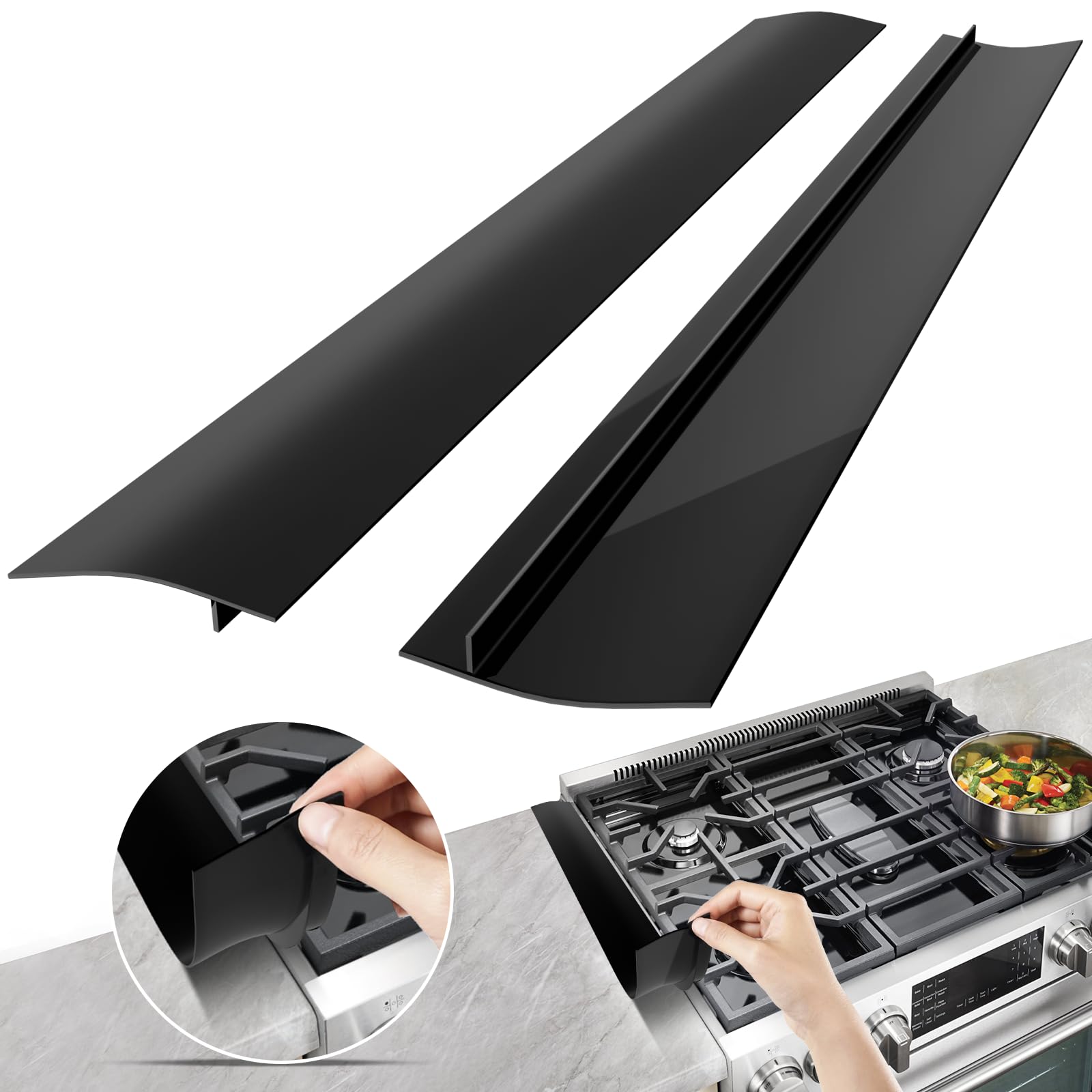 Amazon.com: CasaCulina Silicone Gap Covers 2 Pack, 2024 New Heat ...