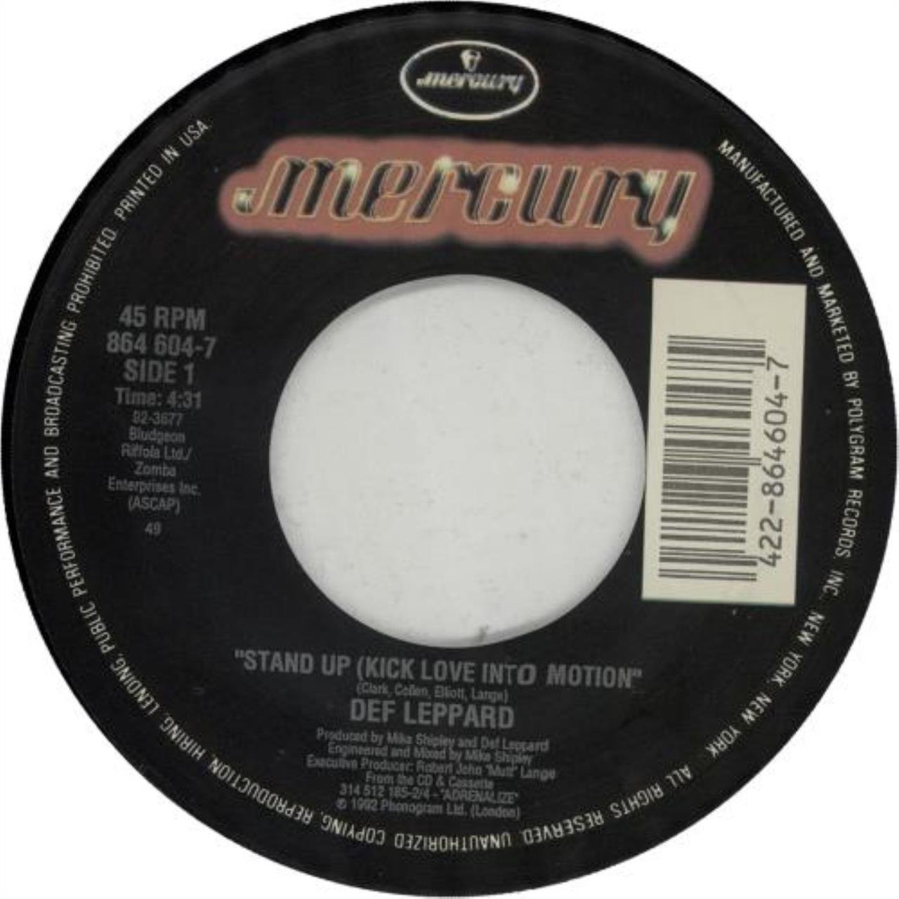 DEF LEPPARD - DEF LEPPARD / Stand Up (Kick Love Into Motion) / 45rpm ...