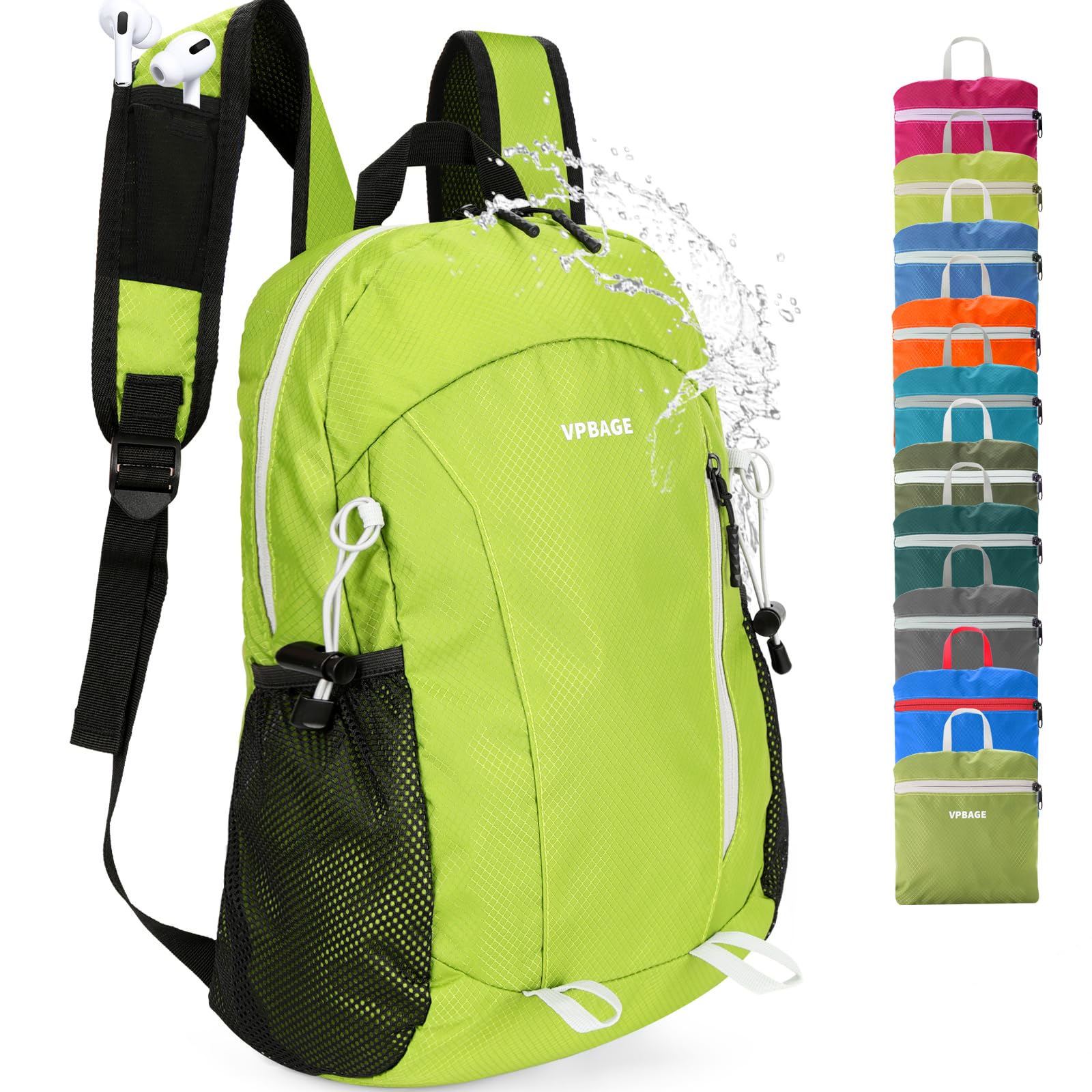Amazon.com: VPBAGE 15L Water-resistant Hiking Daypack, Small Backpack ...