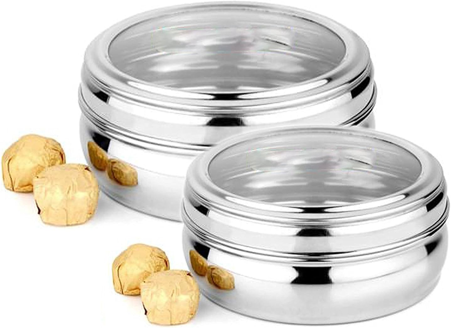 Amazon.com: King International 100% Stainless Steel See Thru Storage ...