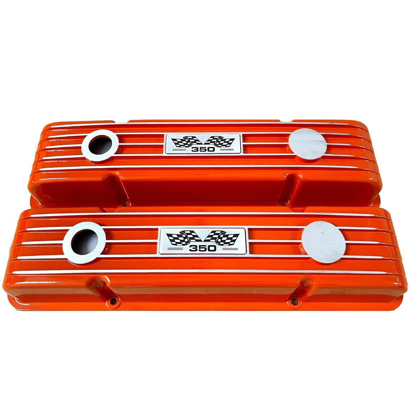 Amazon.com: Small Block Chevy 350 Valve Covers, Flag Logo - Classic ...