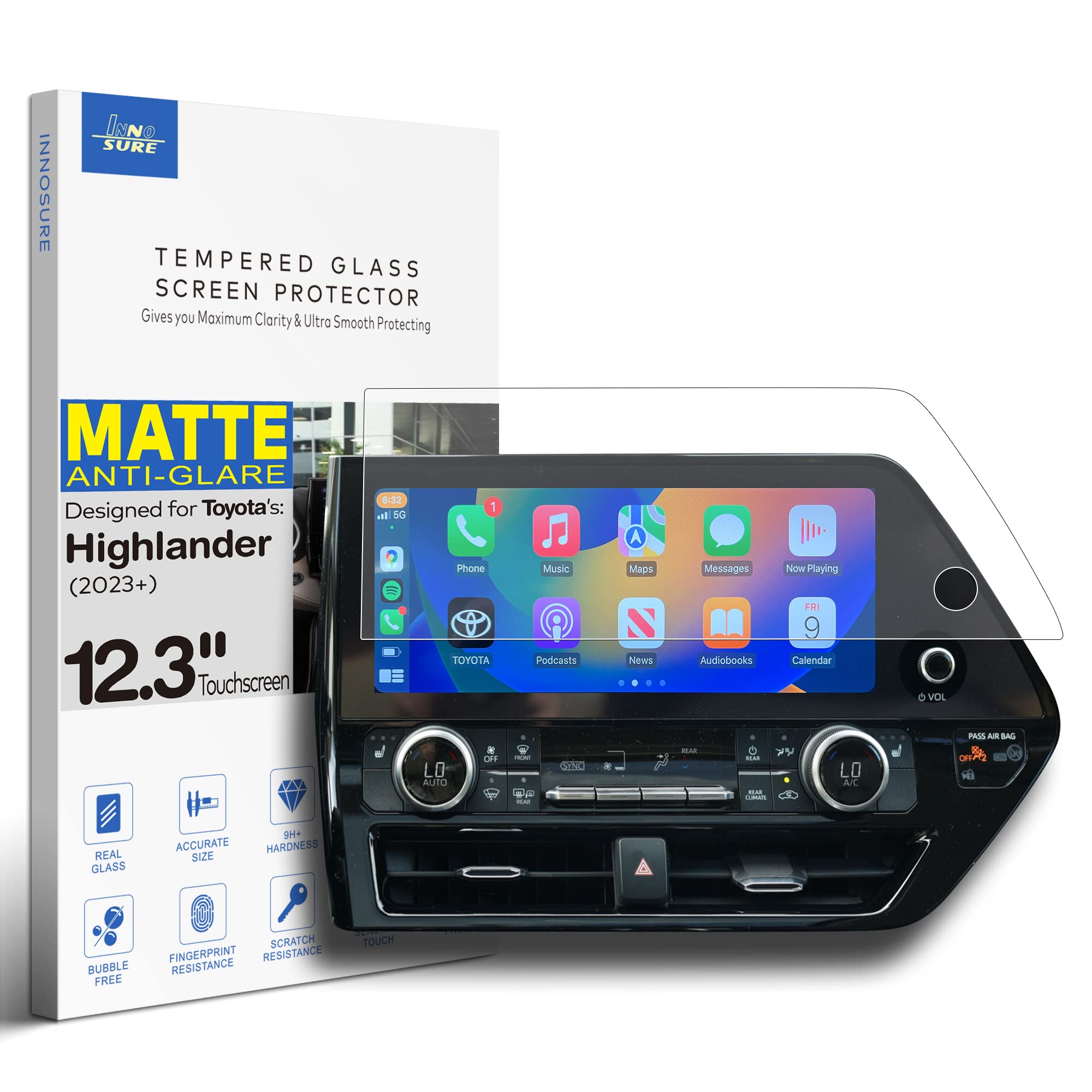 Amazon.com: INNOSURE Tempered Glass Screen Protector for 2023/2024/2025 ...