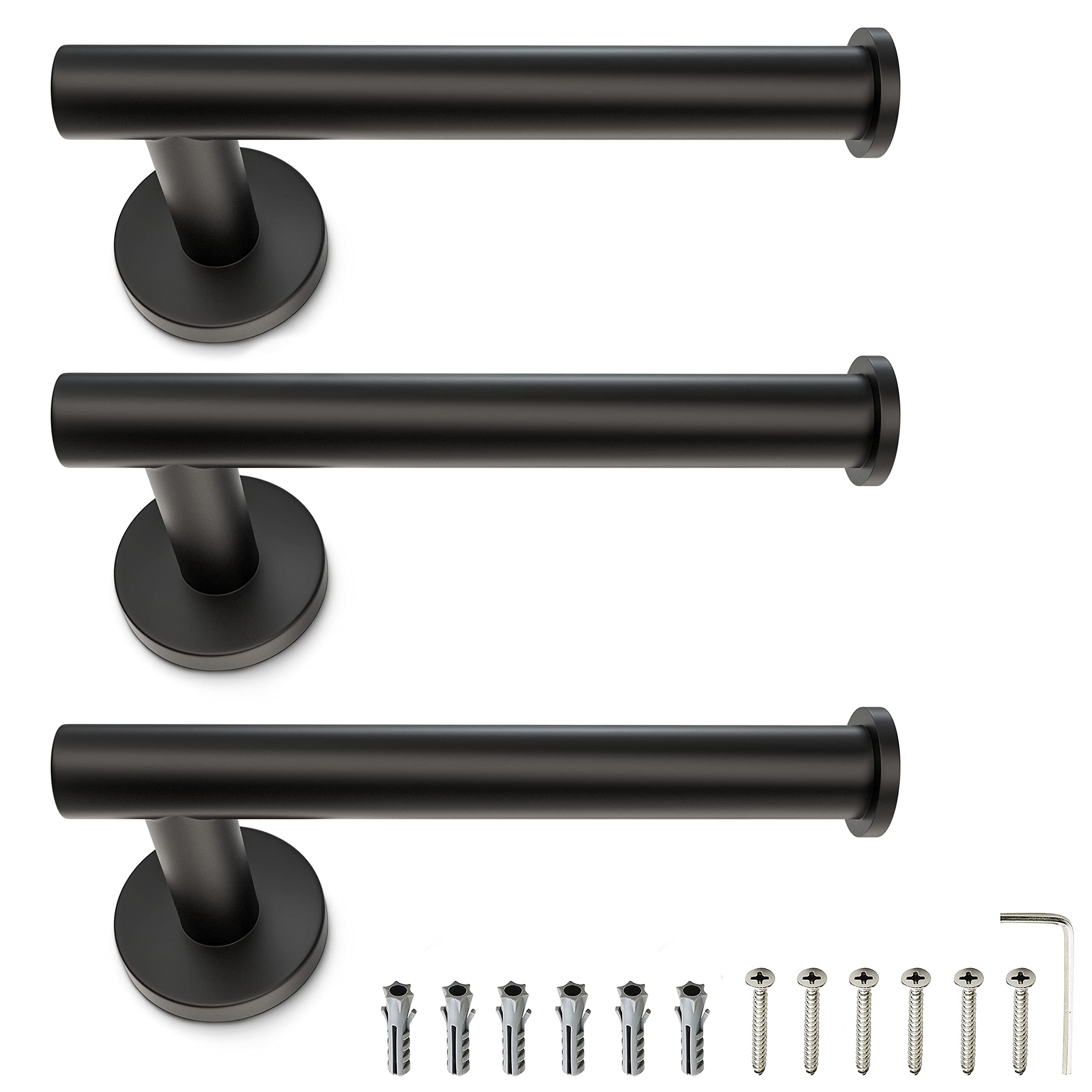 Snapklik.com : SAYONEYES Matte Black Toilet Paper Holder Wall Mount ...