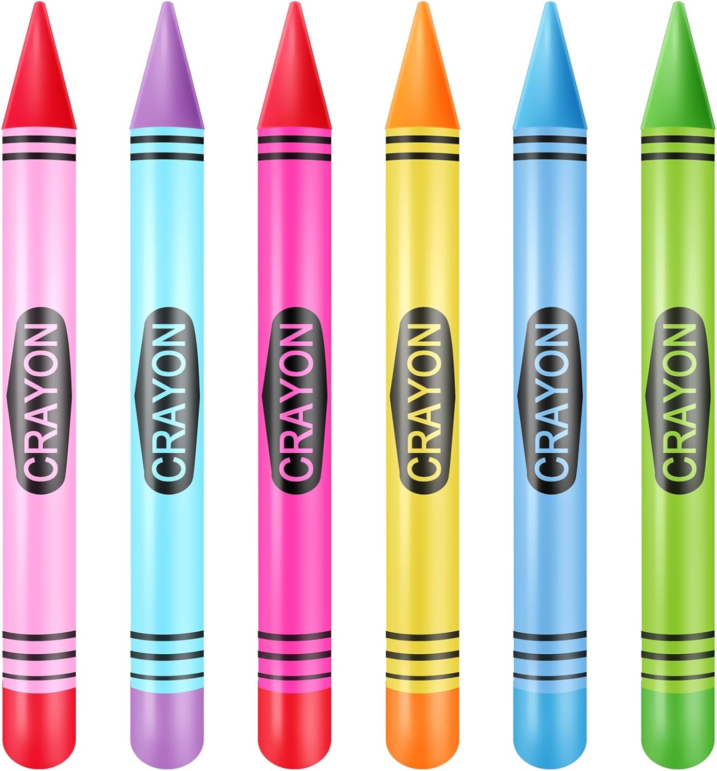 Amazon.com: Glimin 6 Pcs 41.34 Inch Inflatable Crayons Balloons Jumbo ...