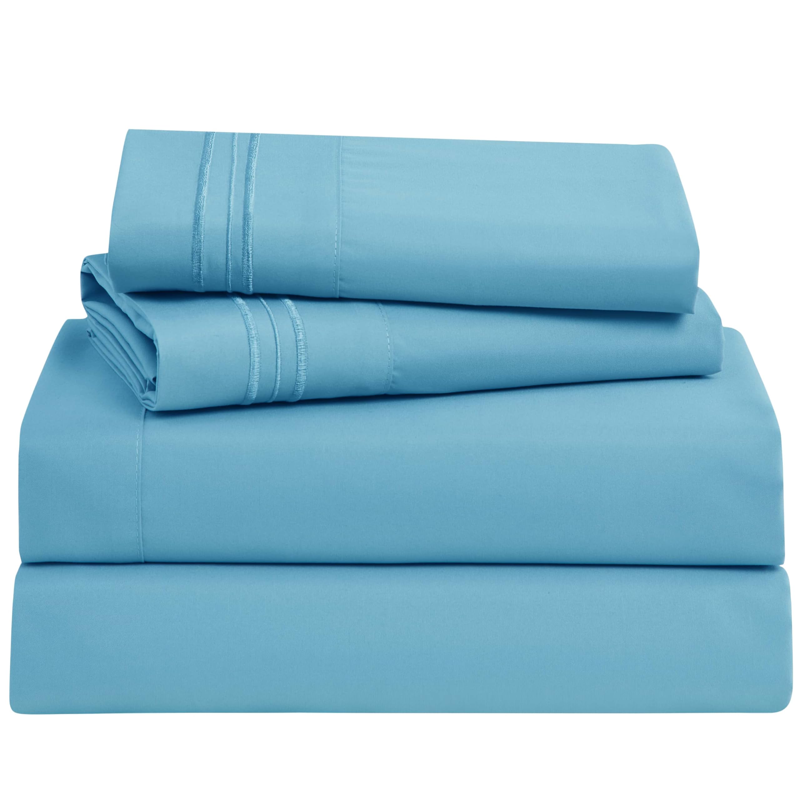 Clara Clark Bed Sheets, Premier 1800 Series 4 Piece Bed Sheet Set, Deep ...