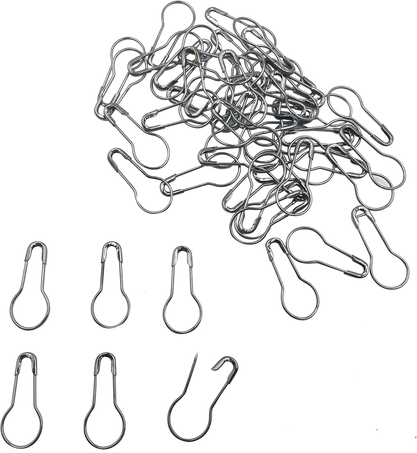 Amazon.com: 1000Pcs Metal Black Safety Pins,Bulb Gourd Pin Calabash Pin ...