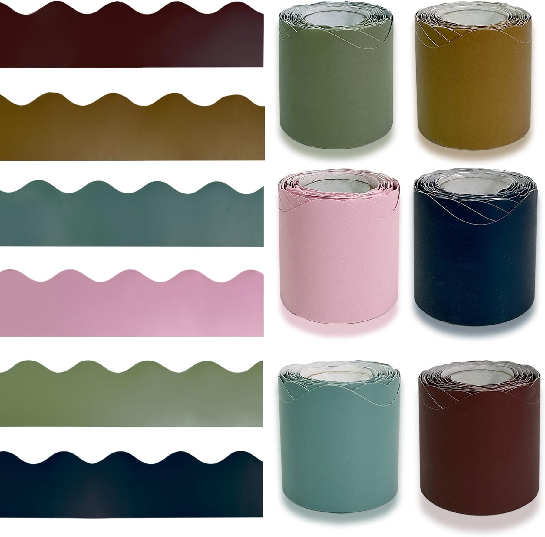 Amazon.com: 16 Rolls Scalloped Bulletin Board Borders 262.4 Feet ...