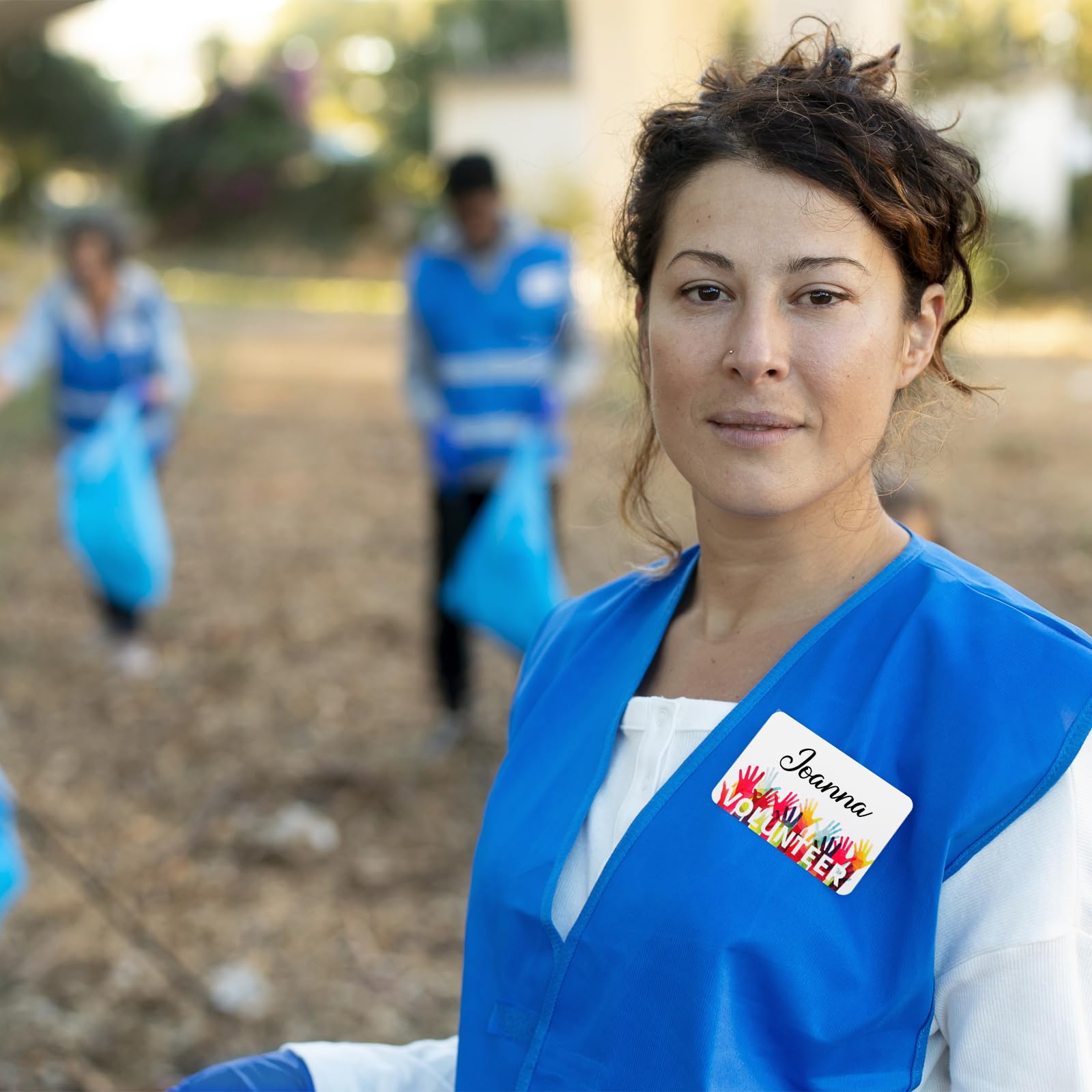 Snapklik.com : 200 Pieces Volunteer Name Tag Stickers Colorful Name Tag ...