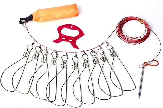 Amazon.com : LAIBOREC Fish Stringer, Fishing Stringer Clip Live Fish ...