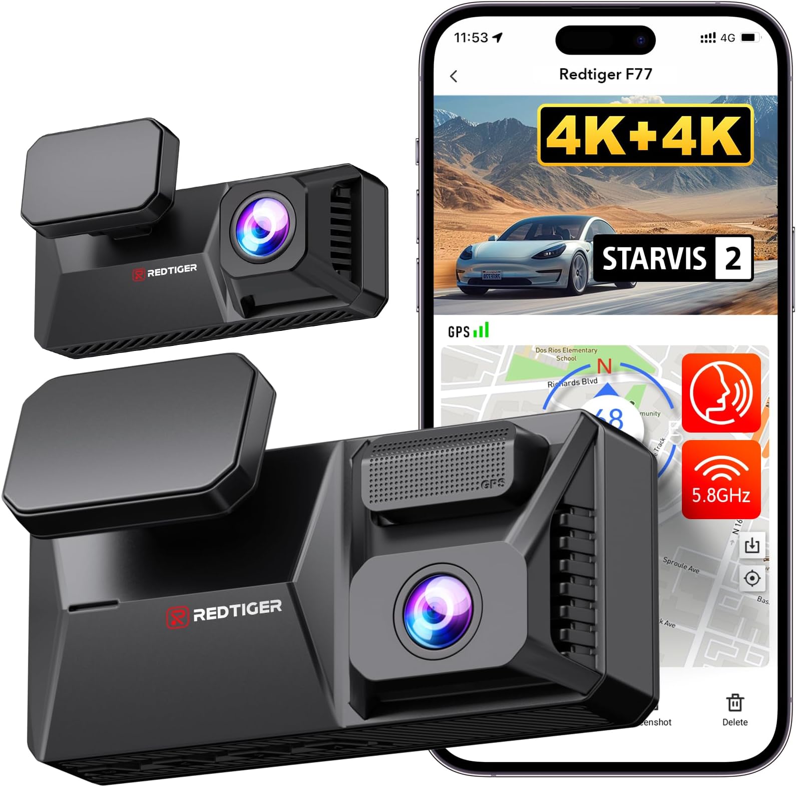 Amazon.com: Nextbase Piqo 2k Smart Dash Cam with App, Compact Design ...