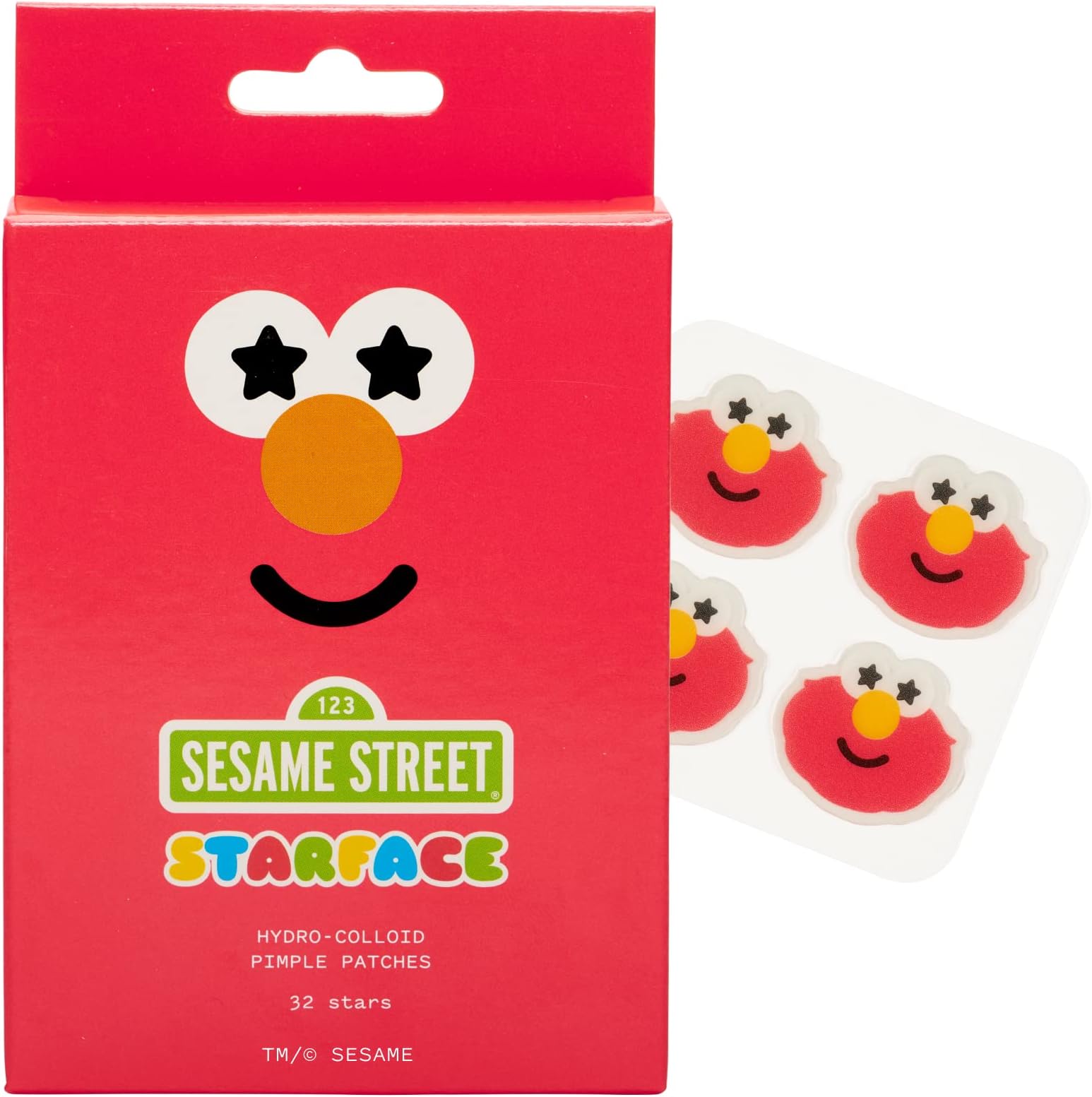 Amazon.com: Starface x Sesame Street Elmo Pimple Patches Refill, Limited-Edition Hydrocolloid ...