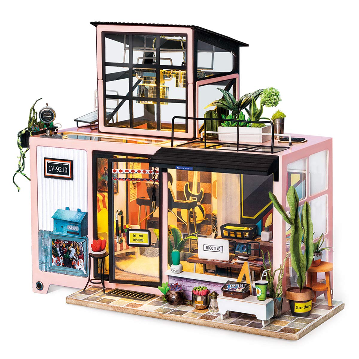 Amazon.co.jp: EKOO DIY ミニチュアハウス ドールハウス DG12 ルーフトップ(スタジオ) : ホビー