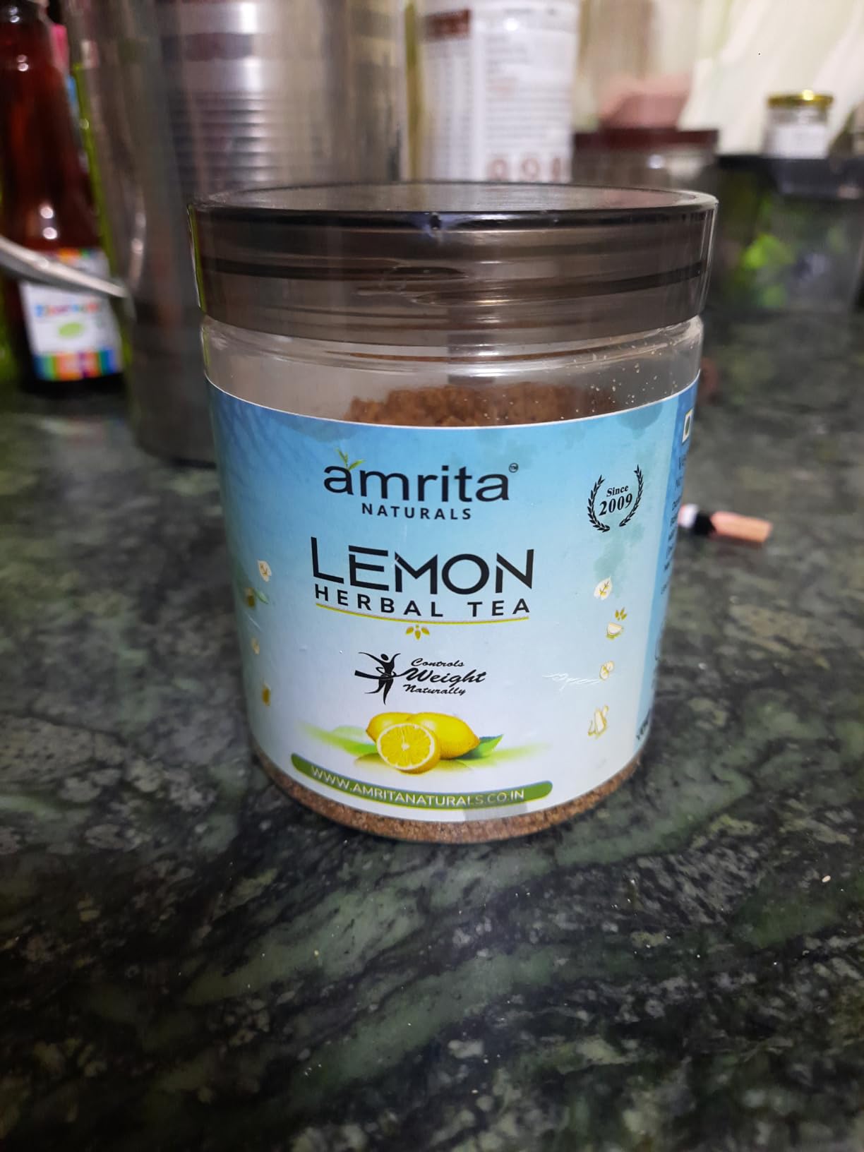 Amrita Naturals Lemon Herbal Tea | 100% Natural Detox Blend with Ginger ...