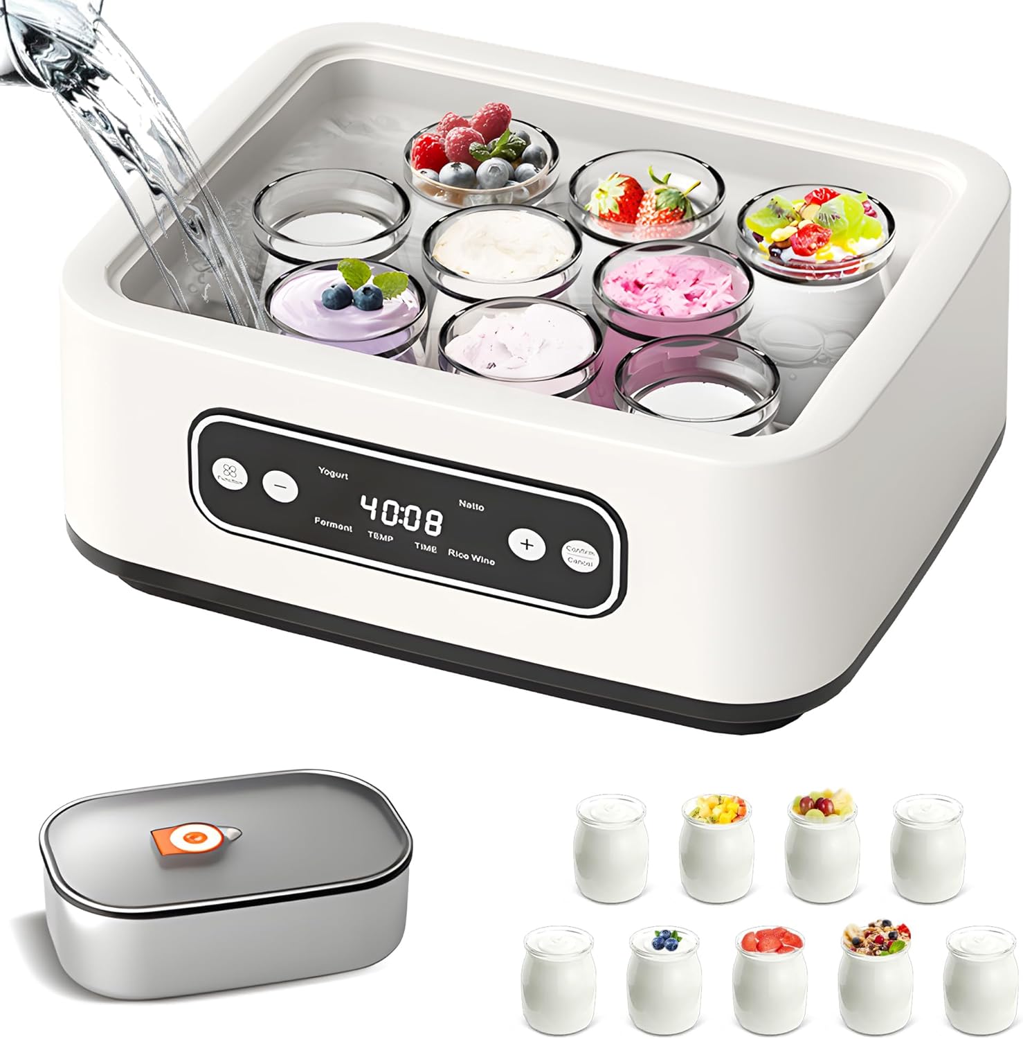 Amazon.com: MACTANO Yogurt Maker with Temperature Control, Automatic ...