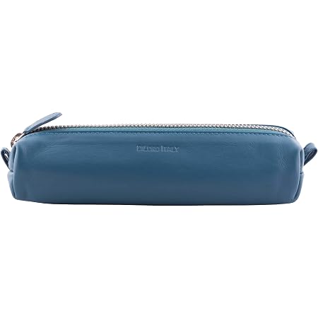 Amazon.com: BTSKY Genuine Leather Pencil Case - Zippered Pen Case ...