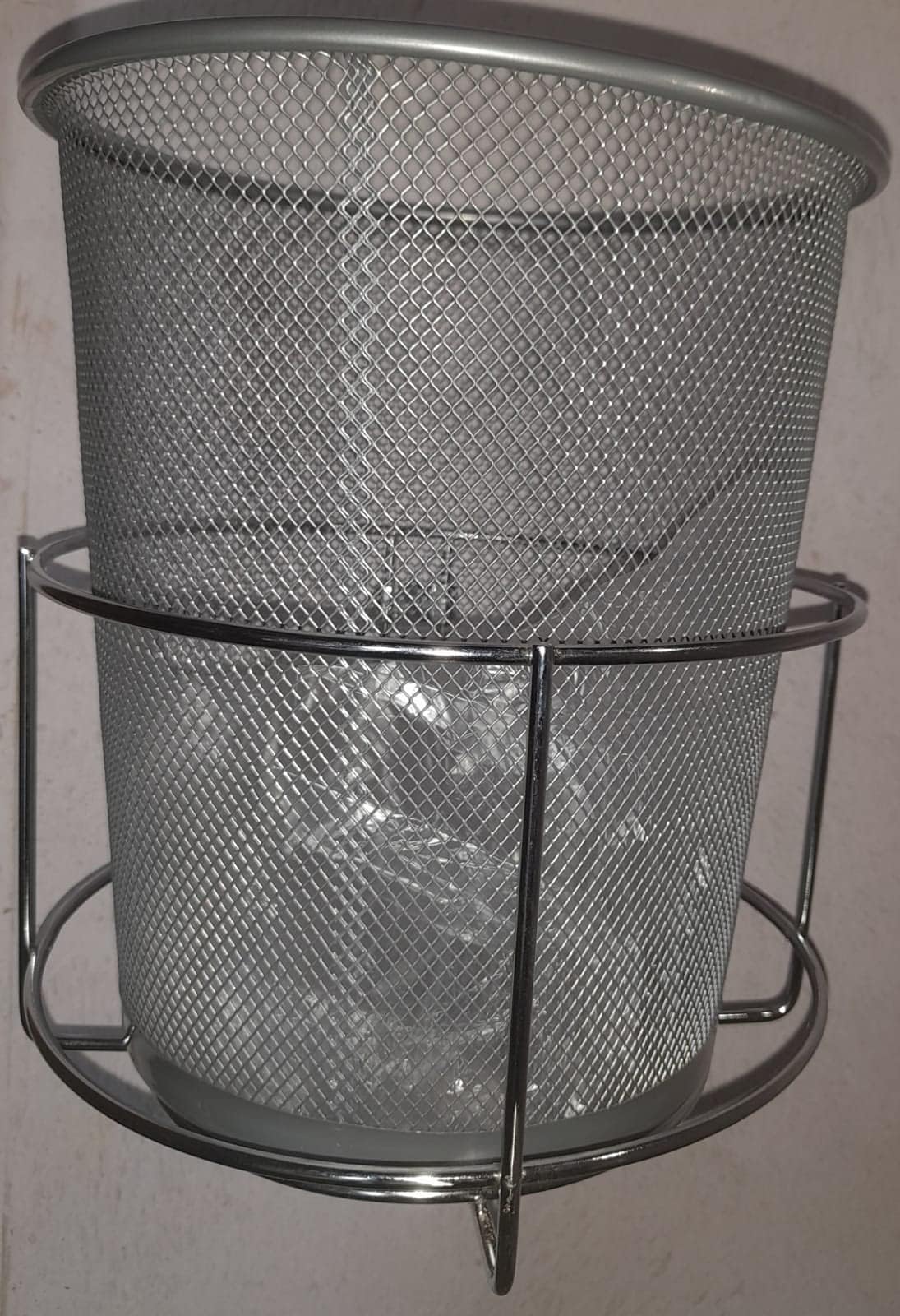 Plantex High Grade Stainless Steel Open-Top Bin Holder/Dust Bin Holder ...