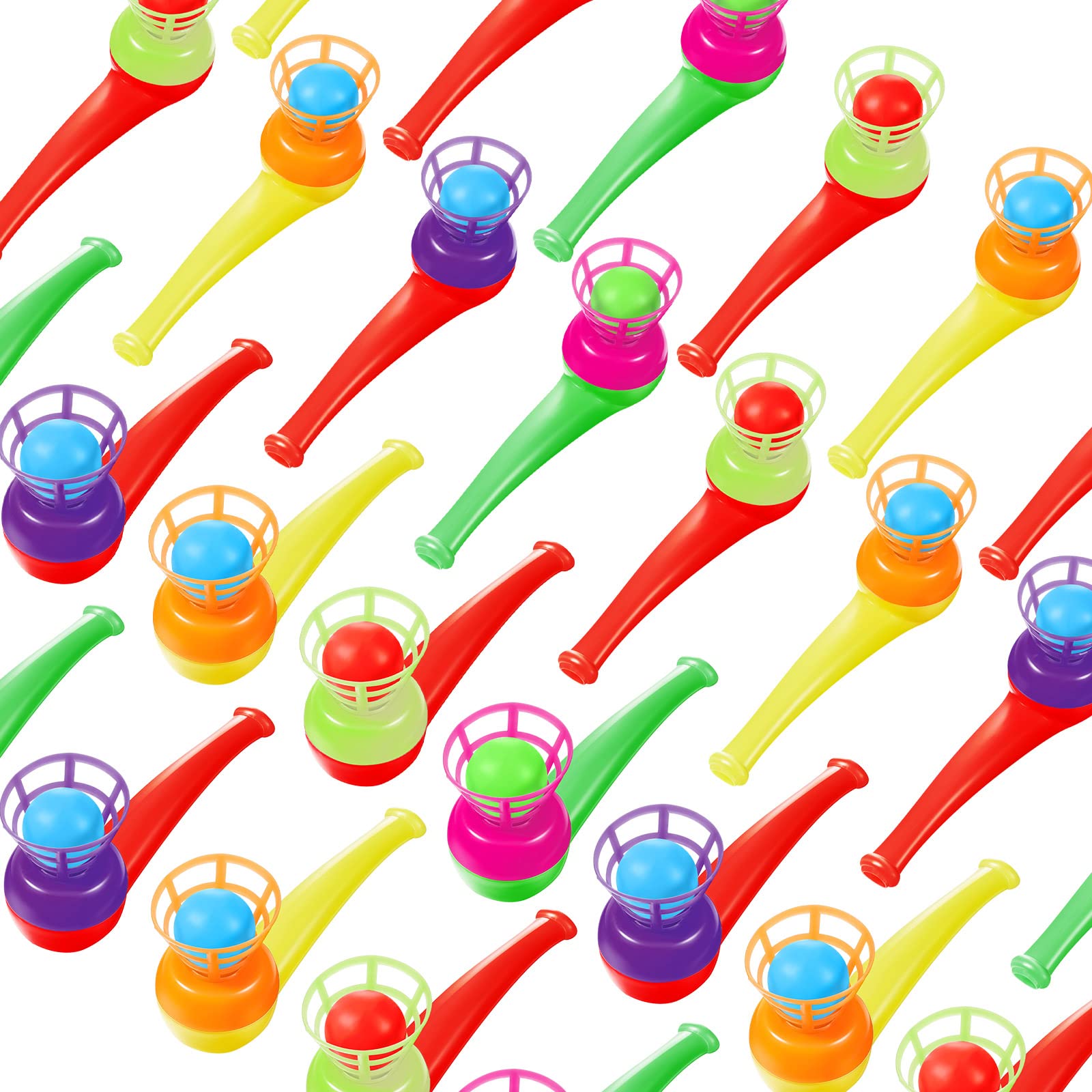 Amazon.com: Liliful 50 Pcs Ball Blowing Toy Floating Blow Pipe Balls ...