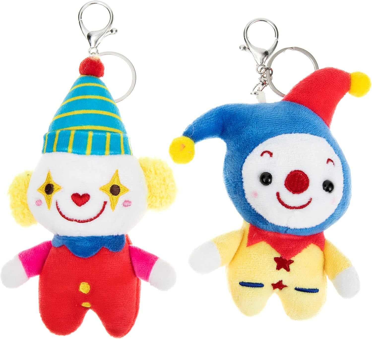 Amazon.com: LUOZZY 2 Pcs Plush Clown Keychain Stuffed Doll Keychain ...