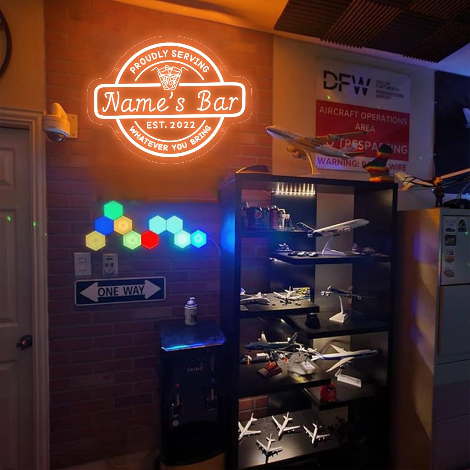 Amazon.com : DUNACO Custom Bar Neon Signs for Home Bar, Personalized ...