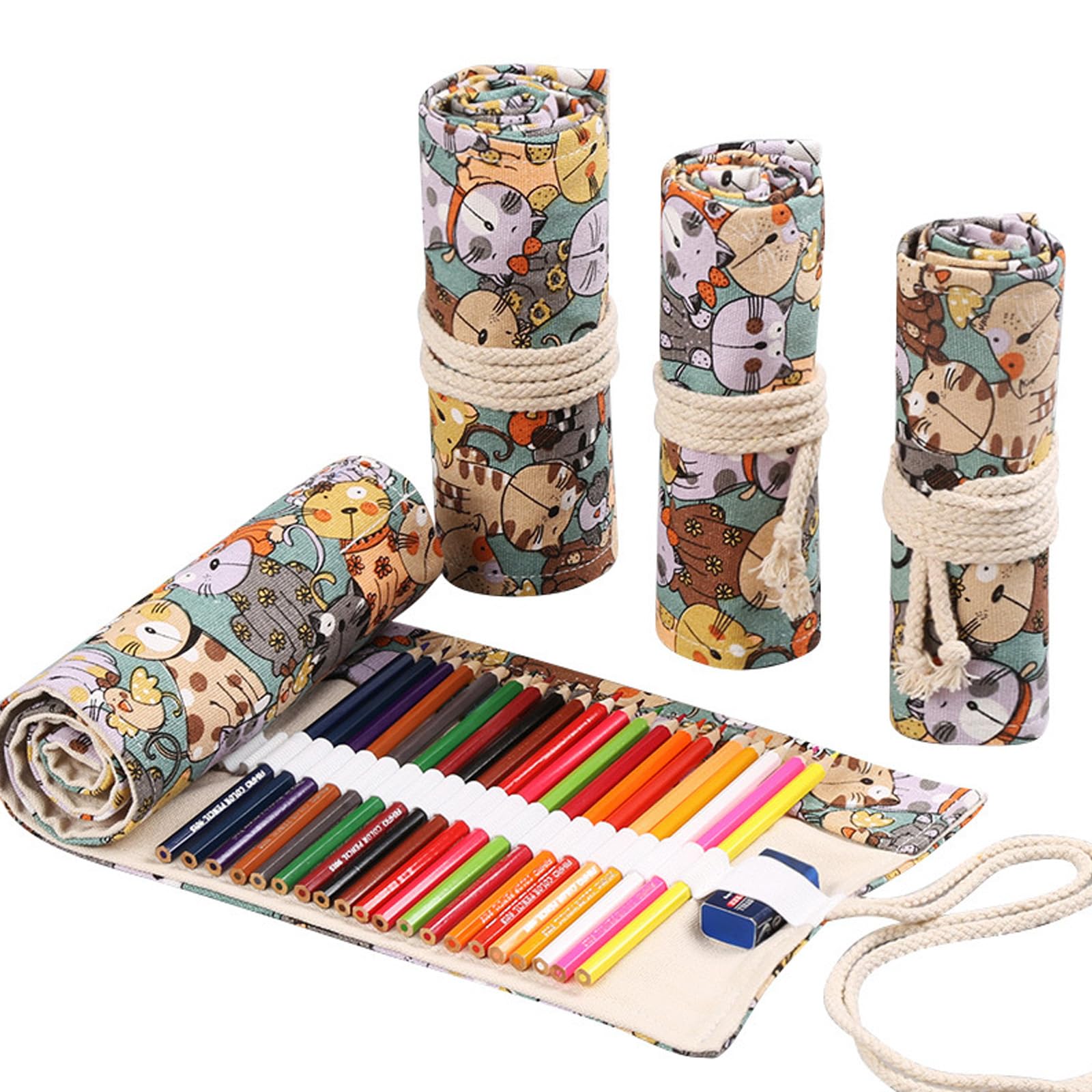 Amazon.com: DIYOMR 24/36/72 Slots Pencil Wrap Pencil Rolls, Artist ...
