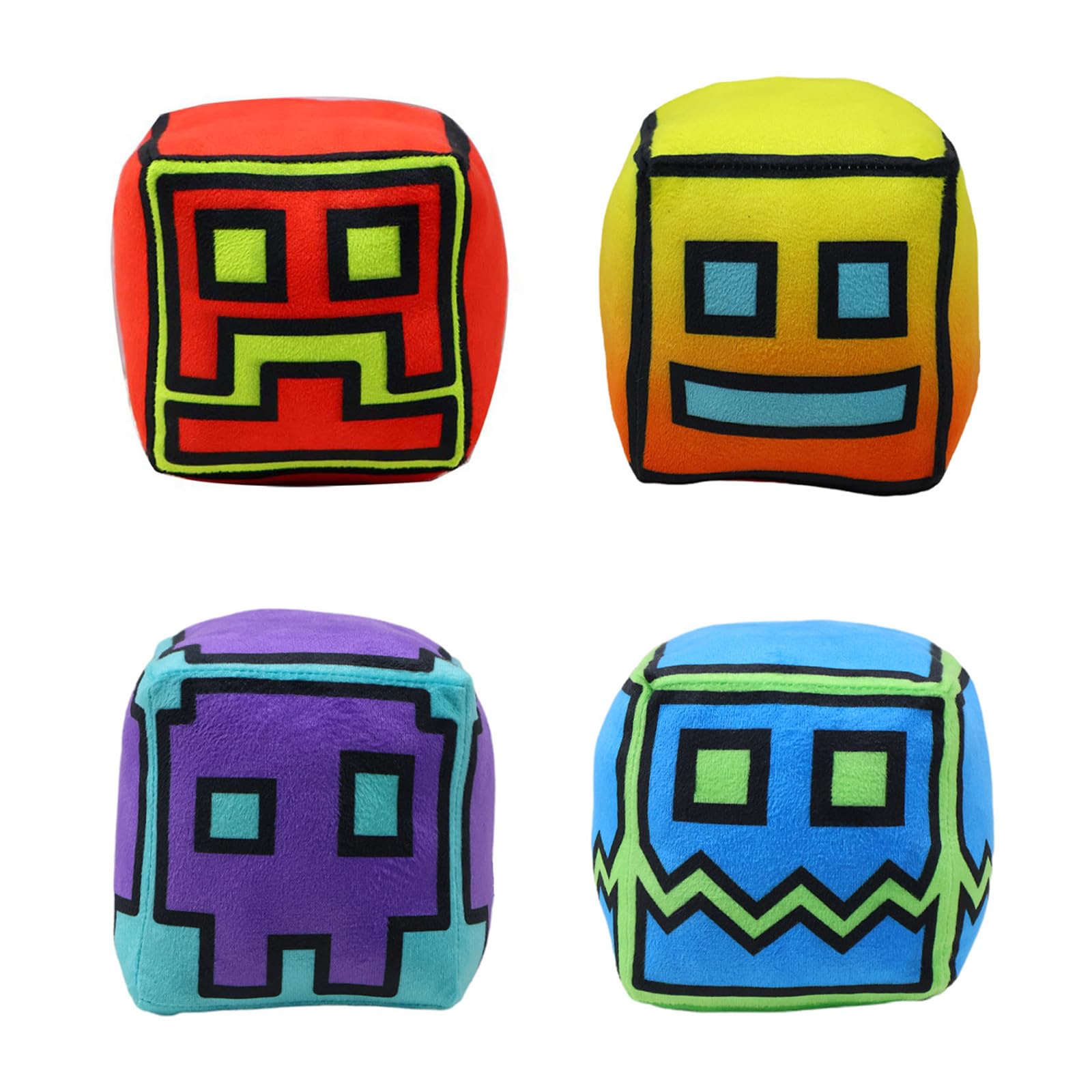 Amazon.com: CYSNATU Cute Geometry Plush Toy, Cube Volume Game Dash ...