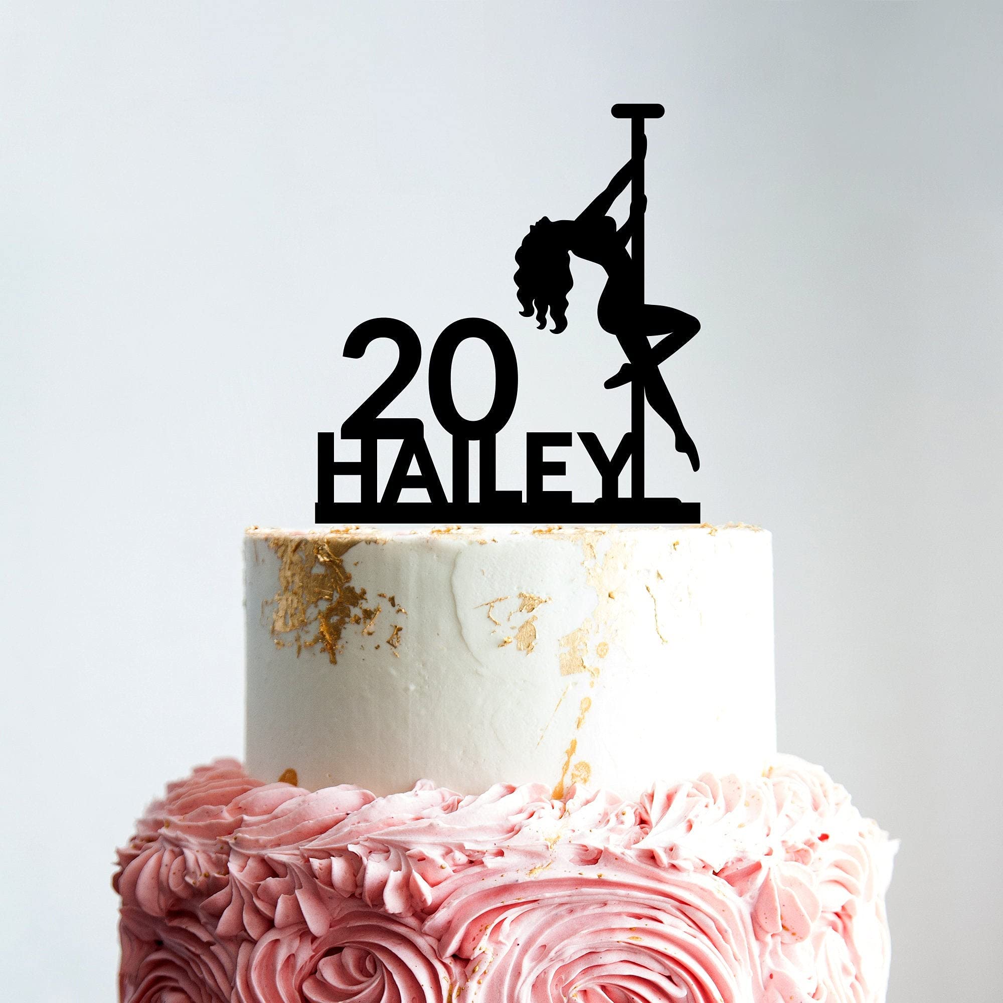 Buy Personalized Cake Topper Pole Dancer Birthday Cake Topper Pole ...