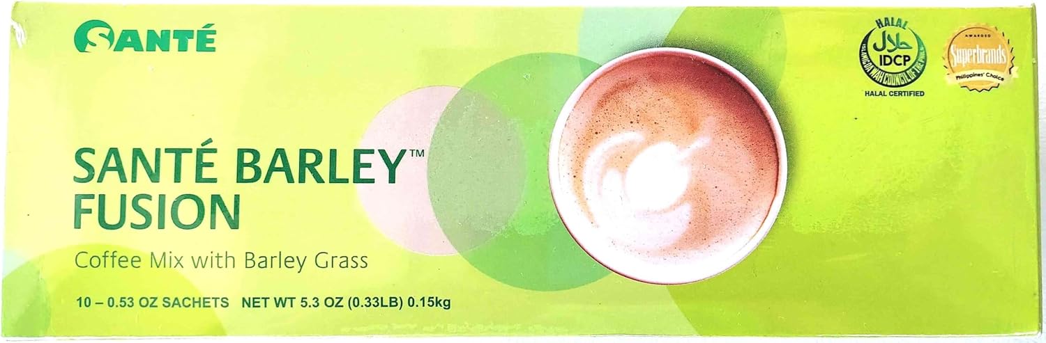 Amazon.com: Santé Barley Fusion Coffee Mix with Barley Grass (15g x 10 ...