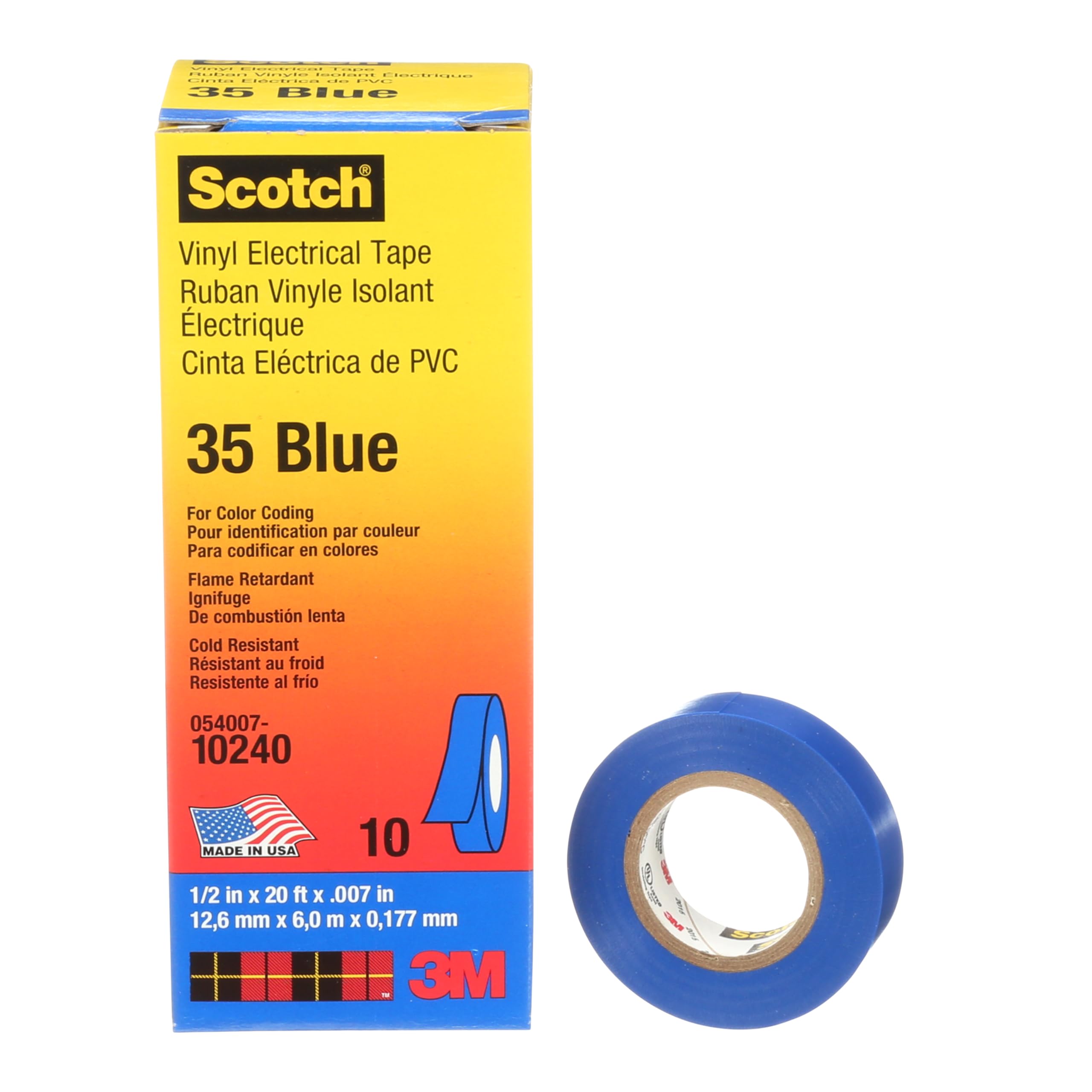 Snapklik.com : Scotch Vinyl Color Coding Electrical Tape 35, 1/2 In X ...