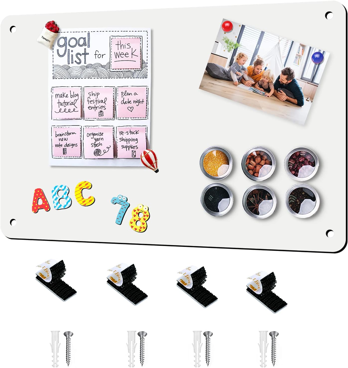 Magnetic Board 17.5" x 11.4" Magnet Bulletin Board is Suitable for ...