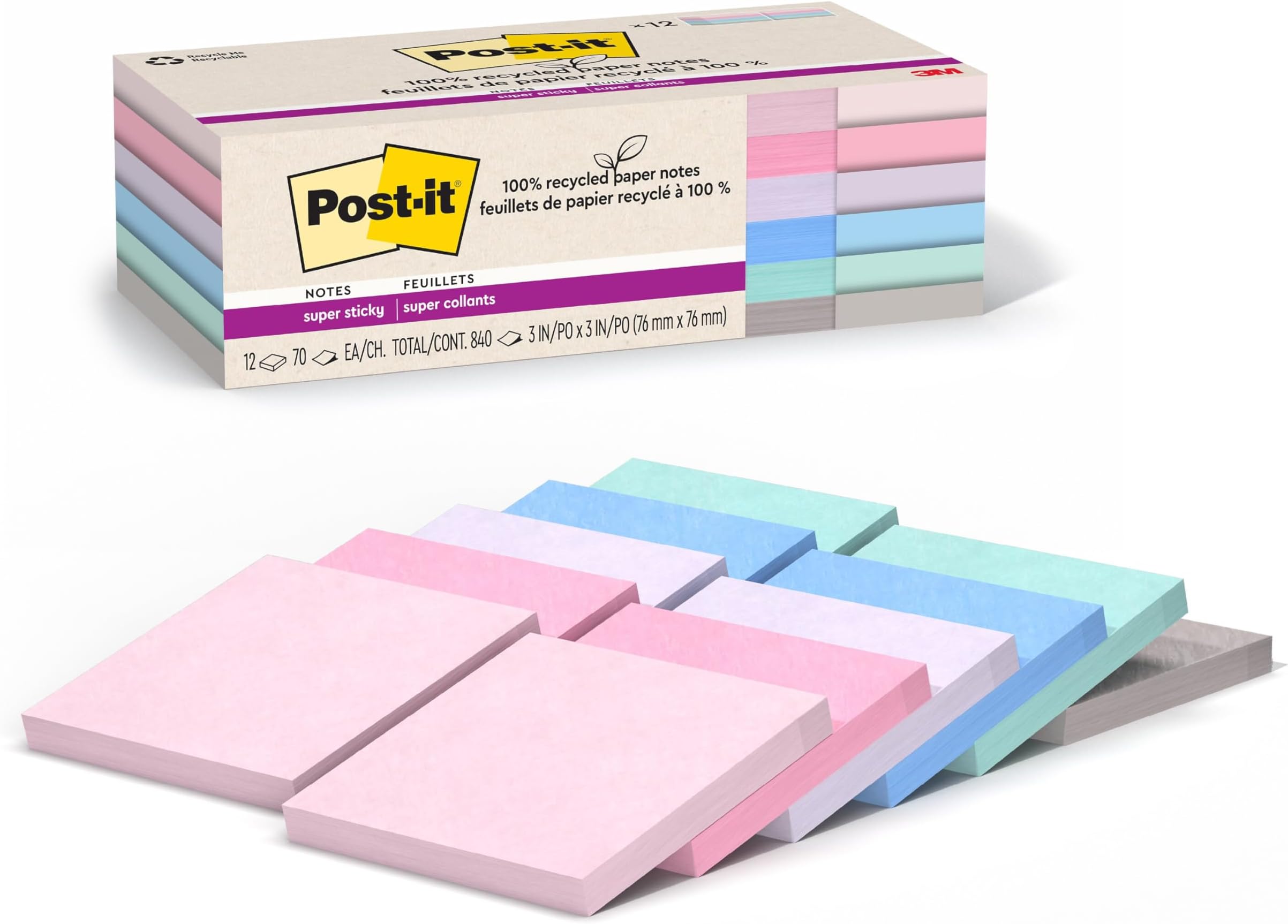 Amazon.com : Post-it Super Sticky Notes, 3-inch x 3-inch, Wanderlust ...